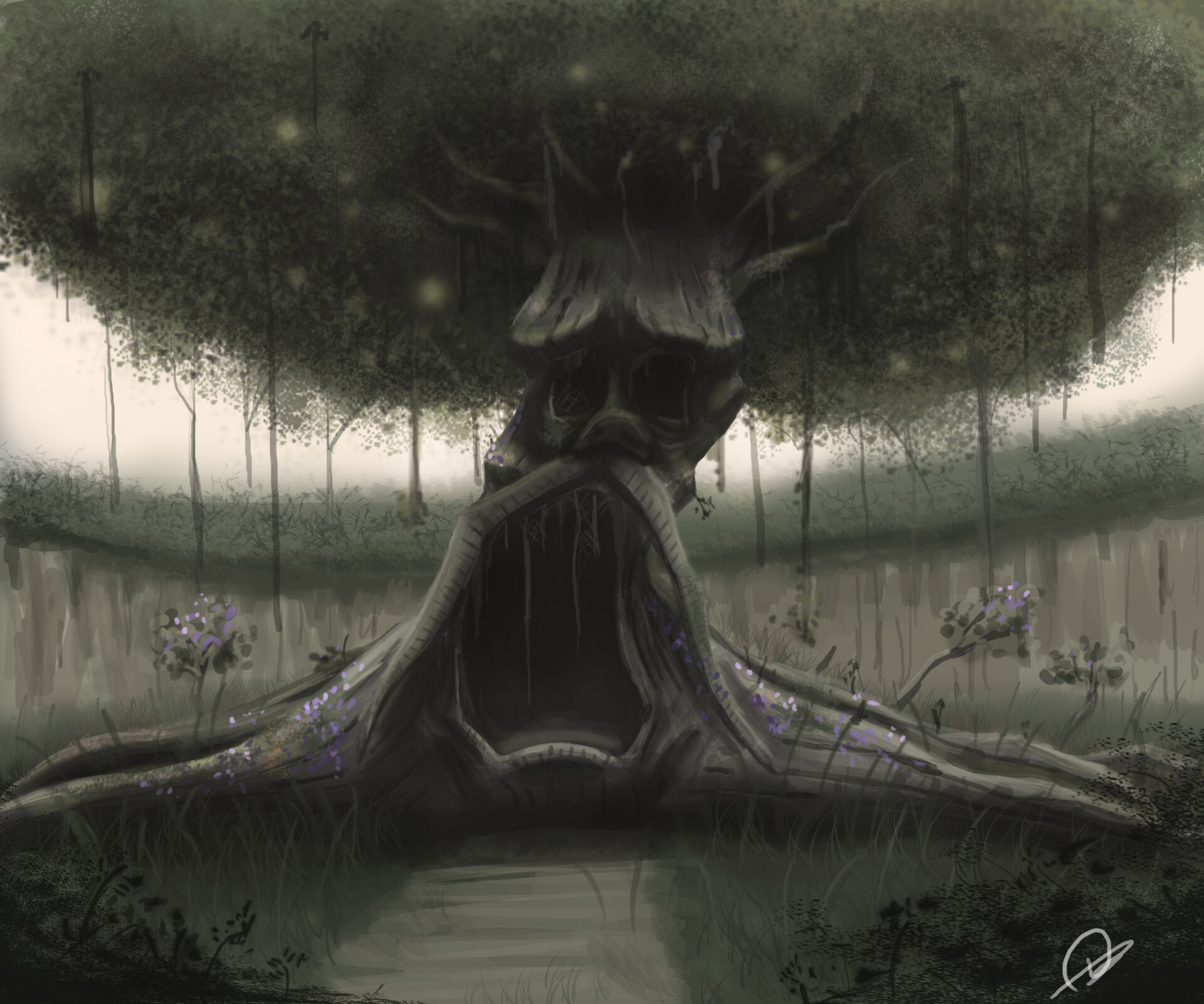 ArtStation - Dead Deku Tree (TLOZ Fanart)