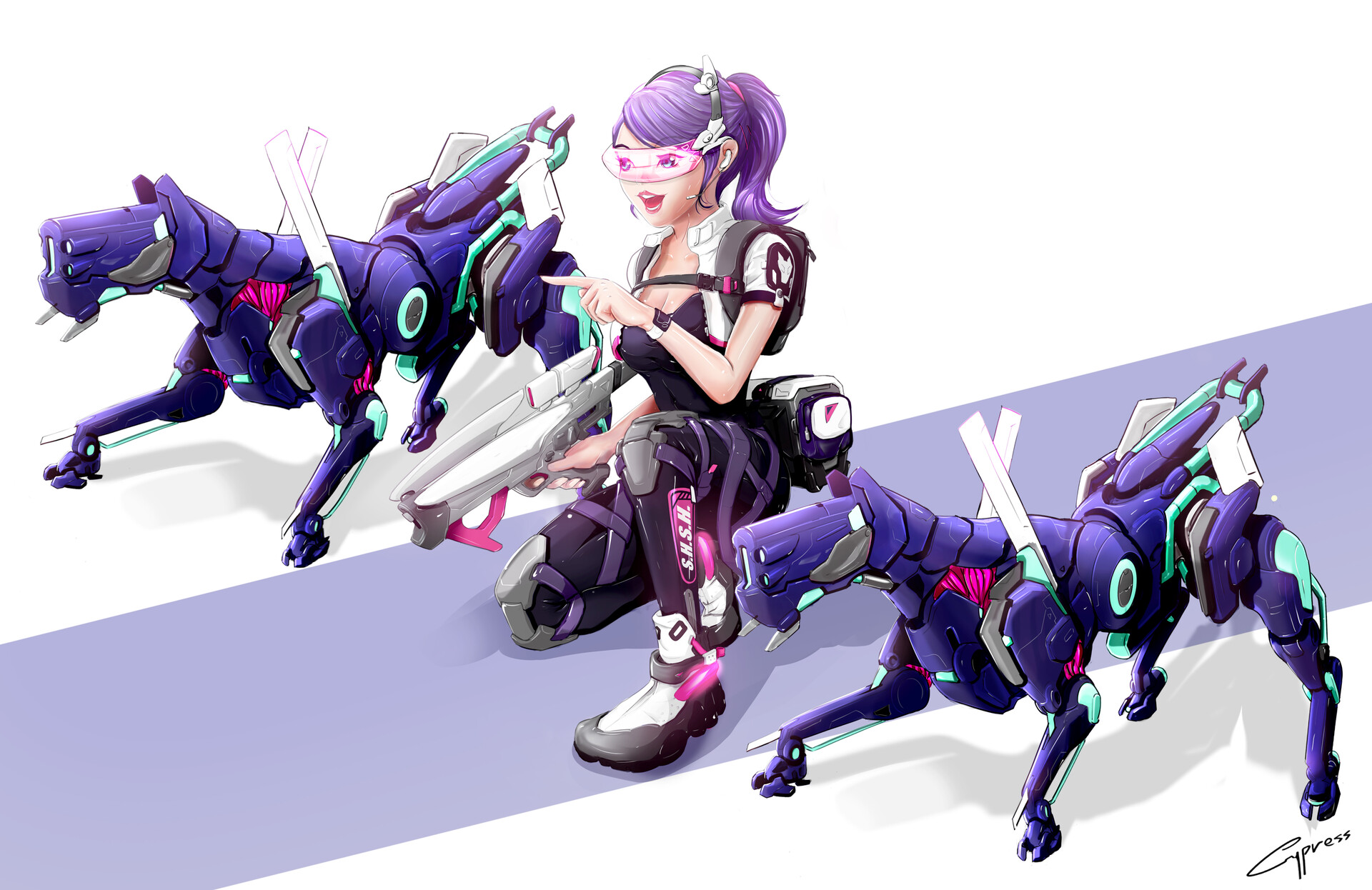 ArtStation - Urban Warfare- Enemy Hunting Mech Dog & Trainer