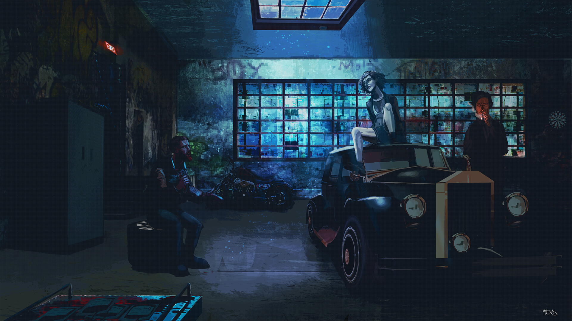 ArtStation - The Masquerade: Anarch meeting