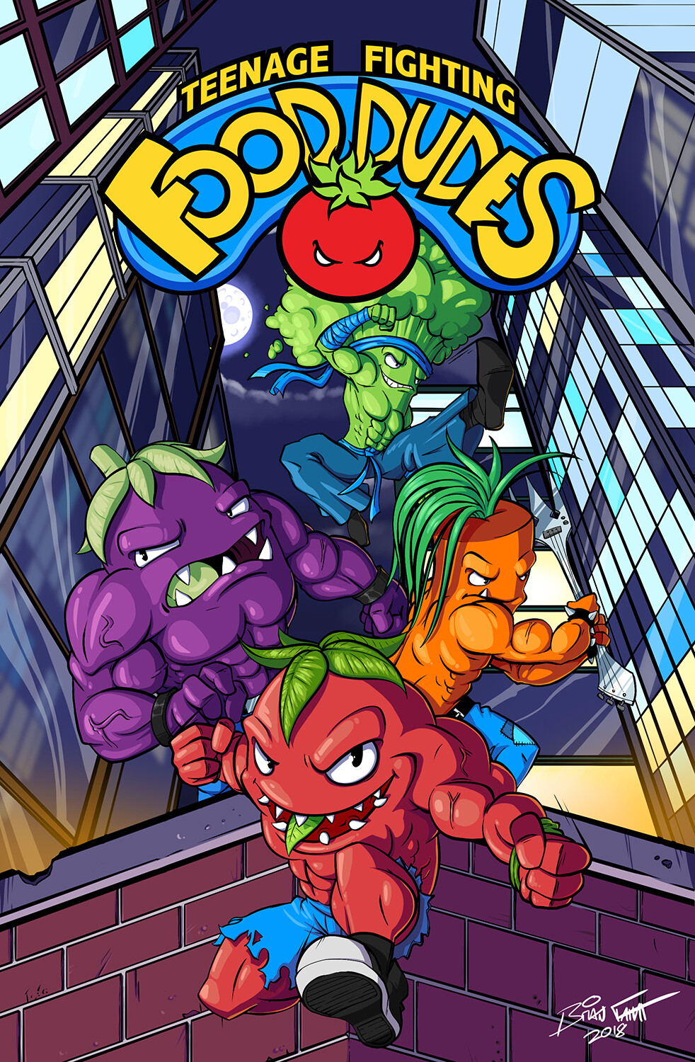 ArtStation - Teenage Fighting Food Dudes: Issue #1 Cover