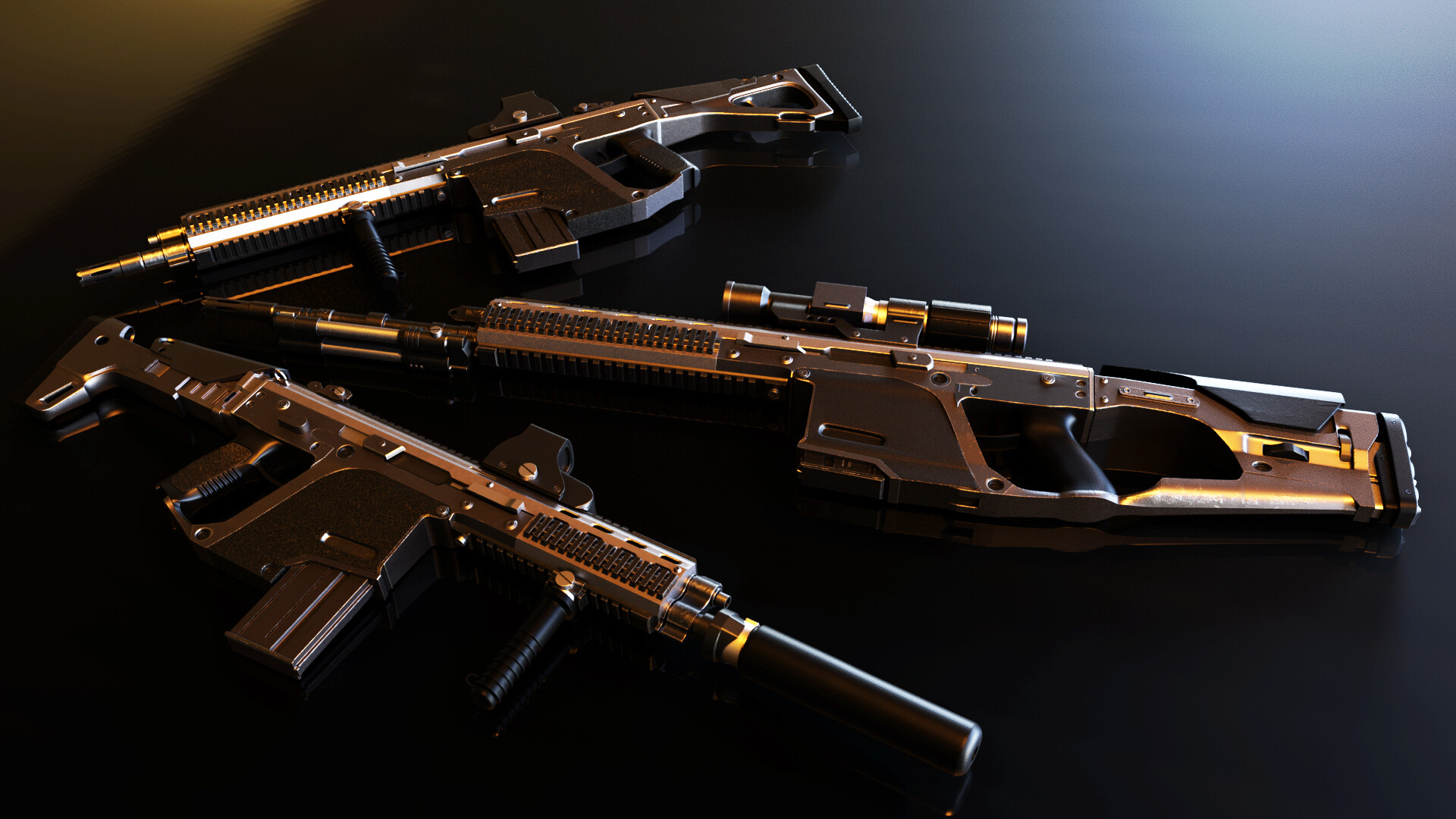 ArtStation - HK G56 Concept 3D Model Variants