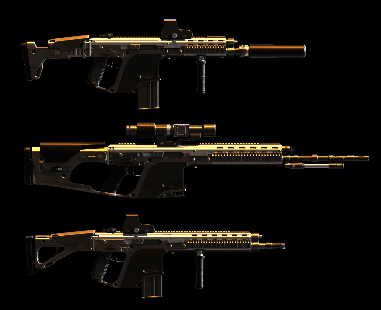 Luke Lowther - HK G56 Concept 3D Model Variants