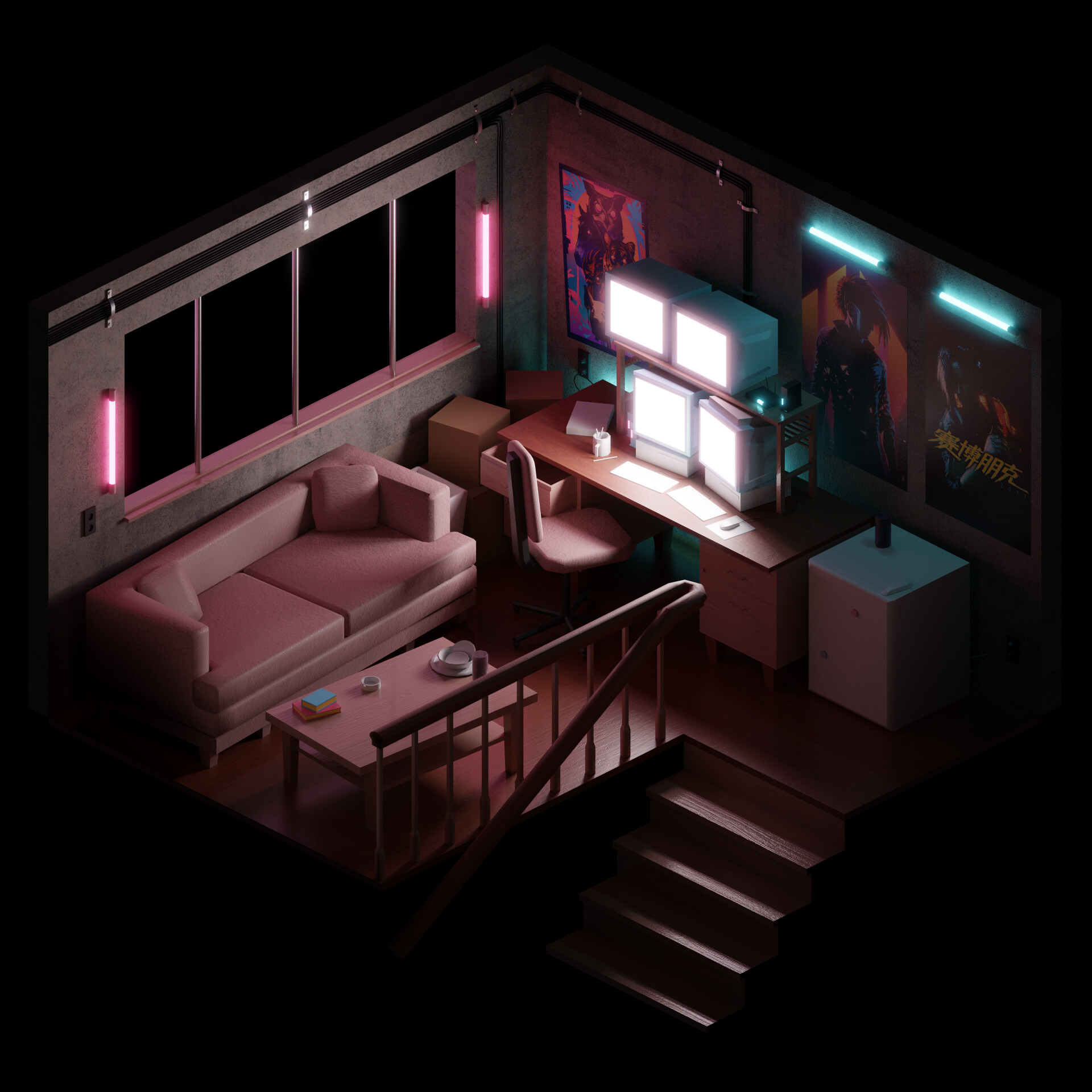 ArtStation - Low-poly room