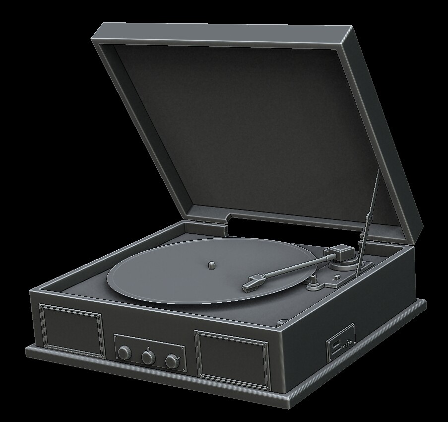 ArtStation - Record Player - Render Pass