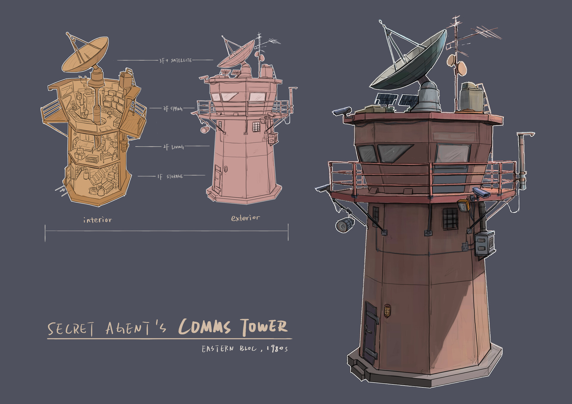 ArtStation - Secret Agent's COMMS TOWER