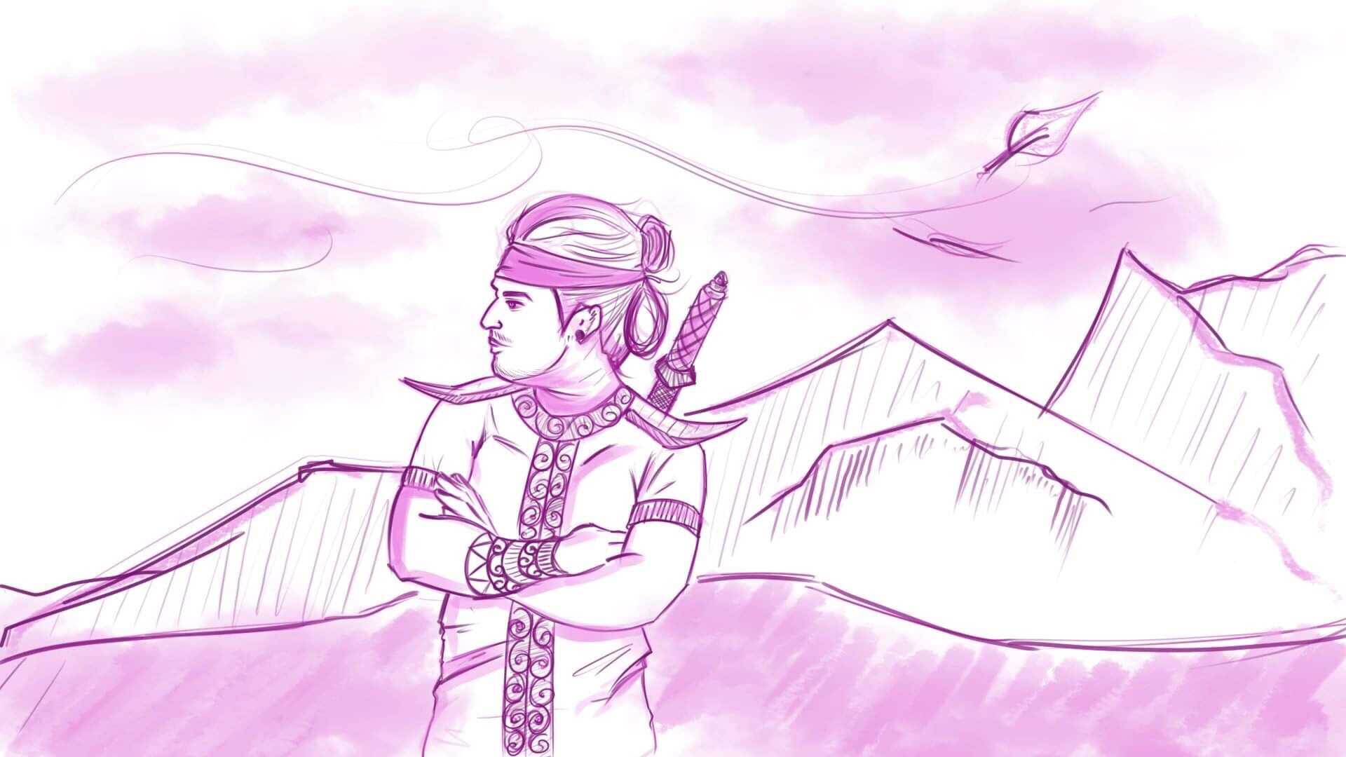 ArtStation - Myanmar traditional warrior