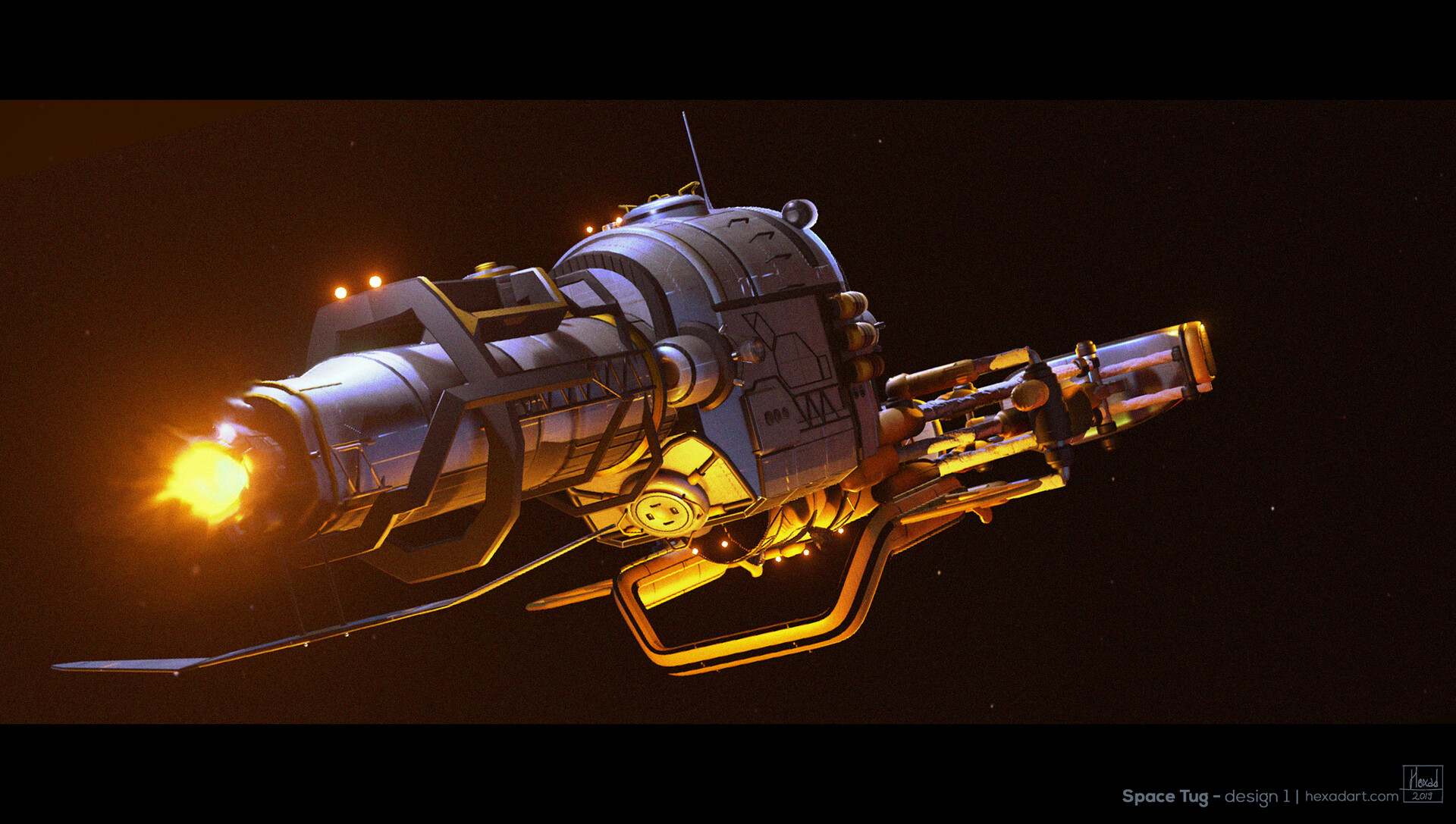 ArtStation - Space Tug designs 1 - The Lobster