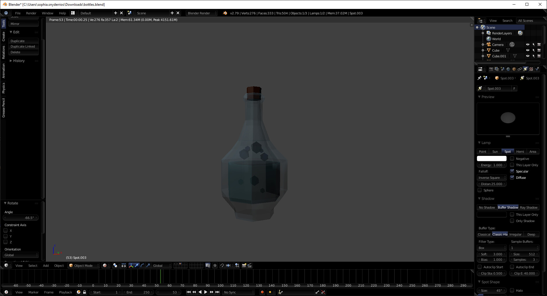 ArtStation - Low poly bottles
