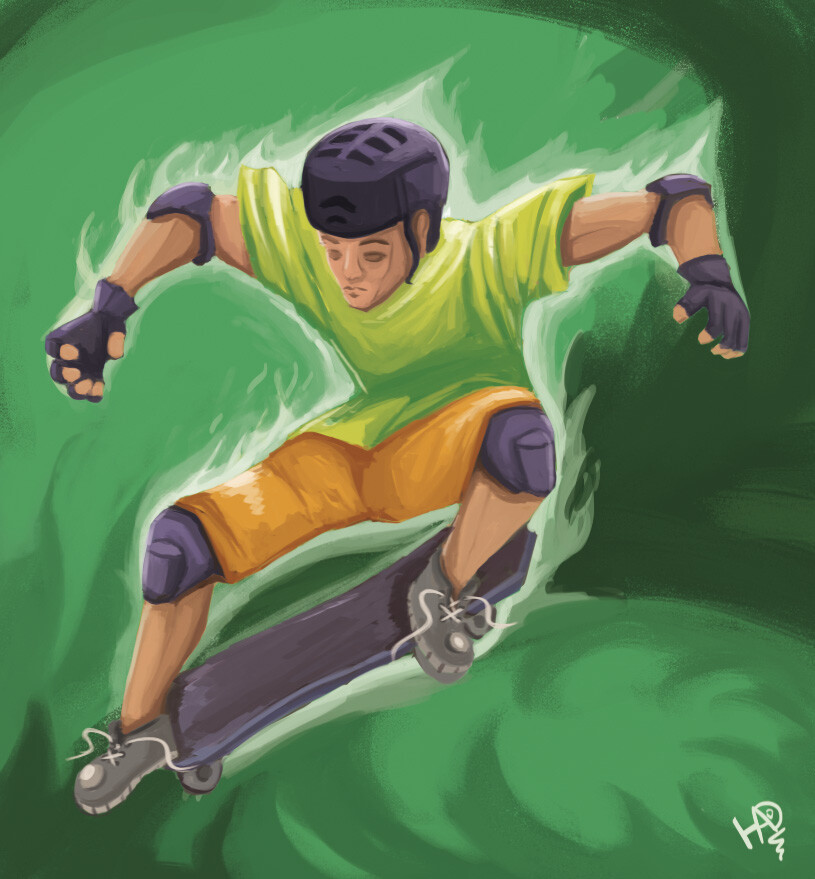 ArtStation - SkateBoard Man