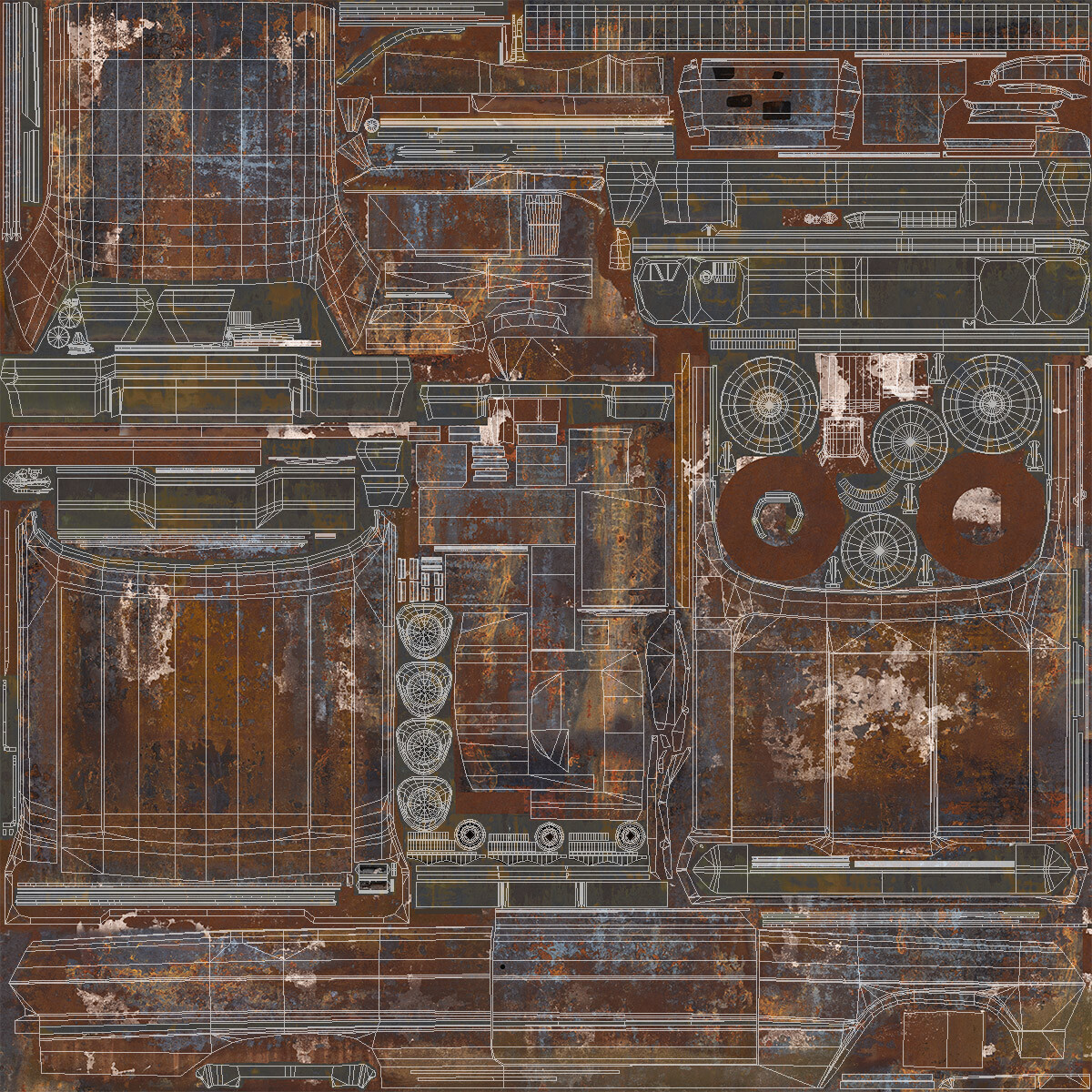 Ryzhkov 3D-Models - Burnt muscle car Impala