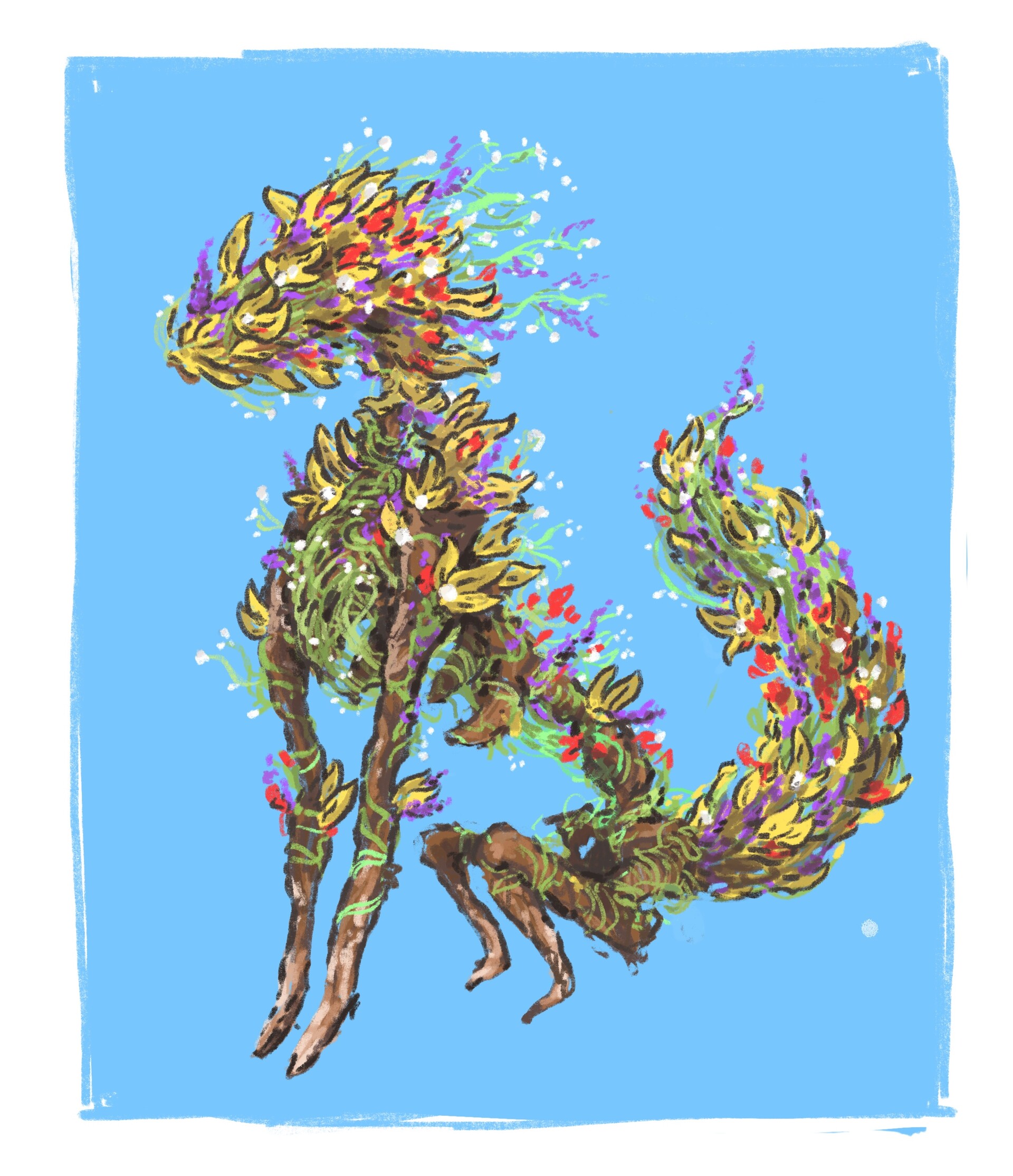 Conner Fawcett - A fox made of flowers