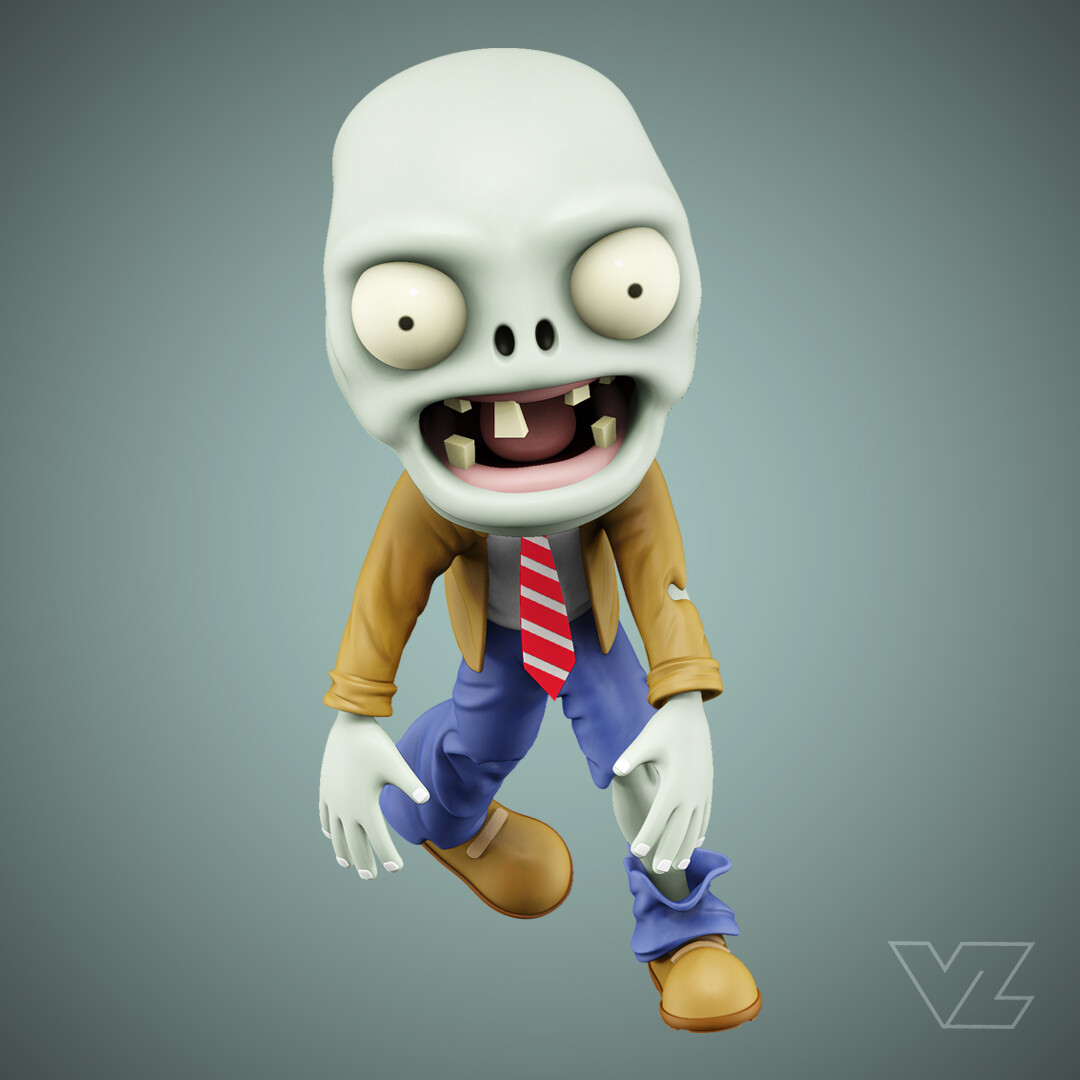 Varizal Zulmi - "Basic Zombie" Plants vs Zombies 3D Fanart