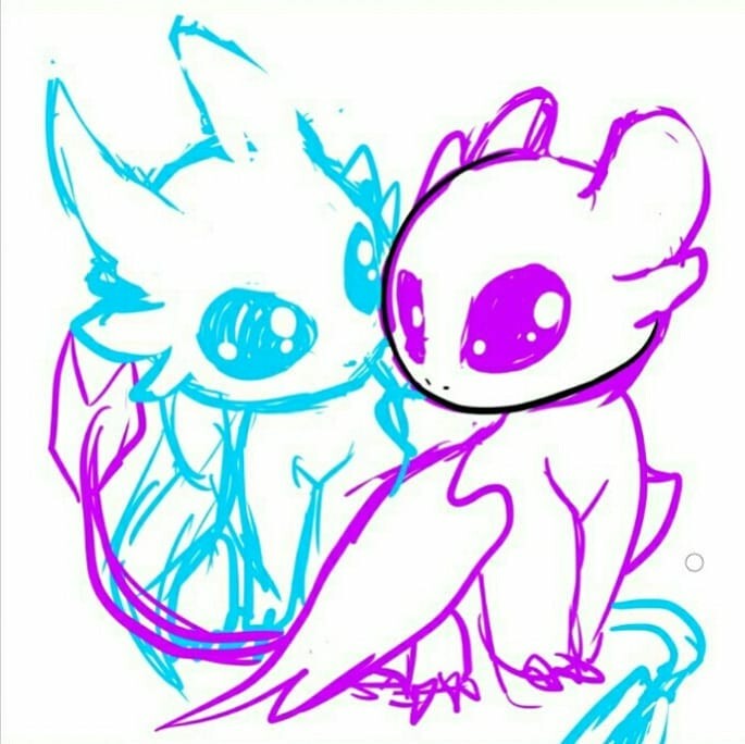 how to draw chibi light fury