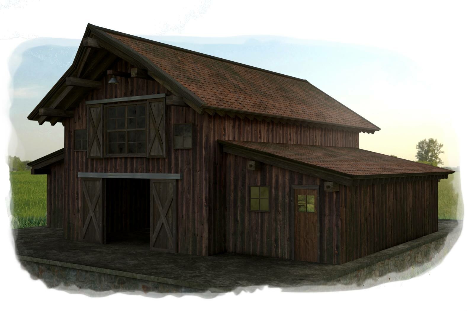 ArtStation - Wooden Barn