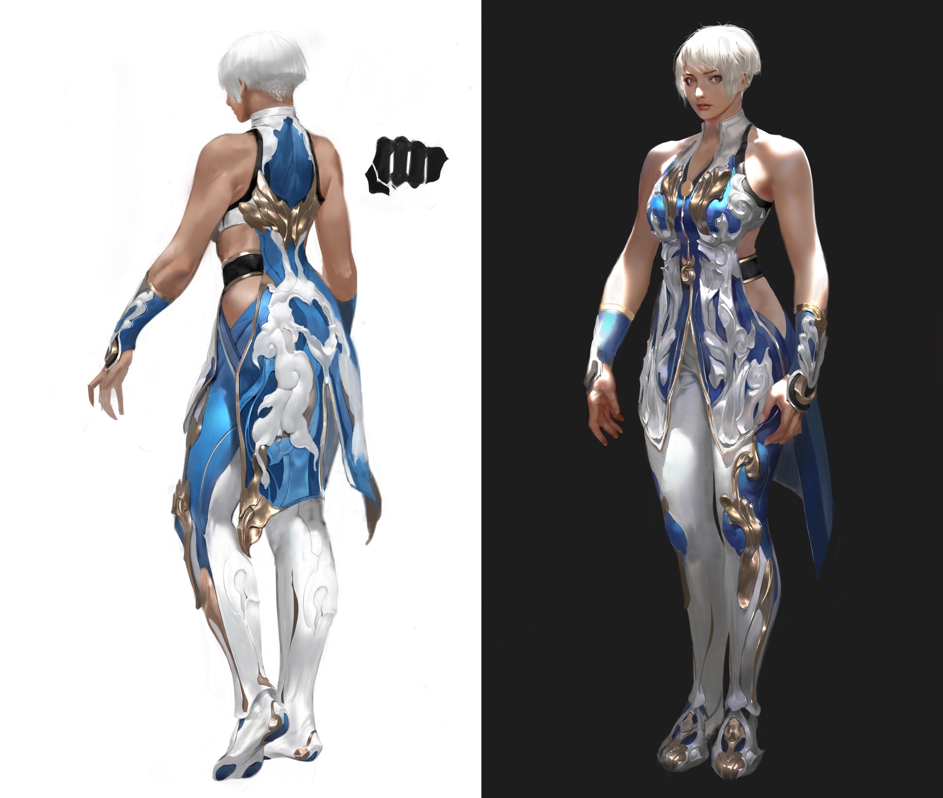 ArtStation - discarded Female character concept art