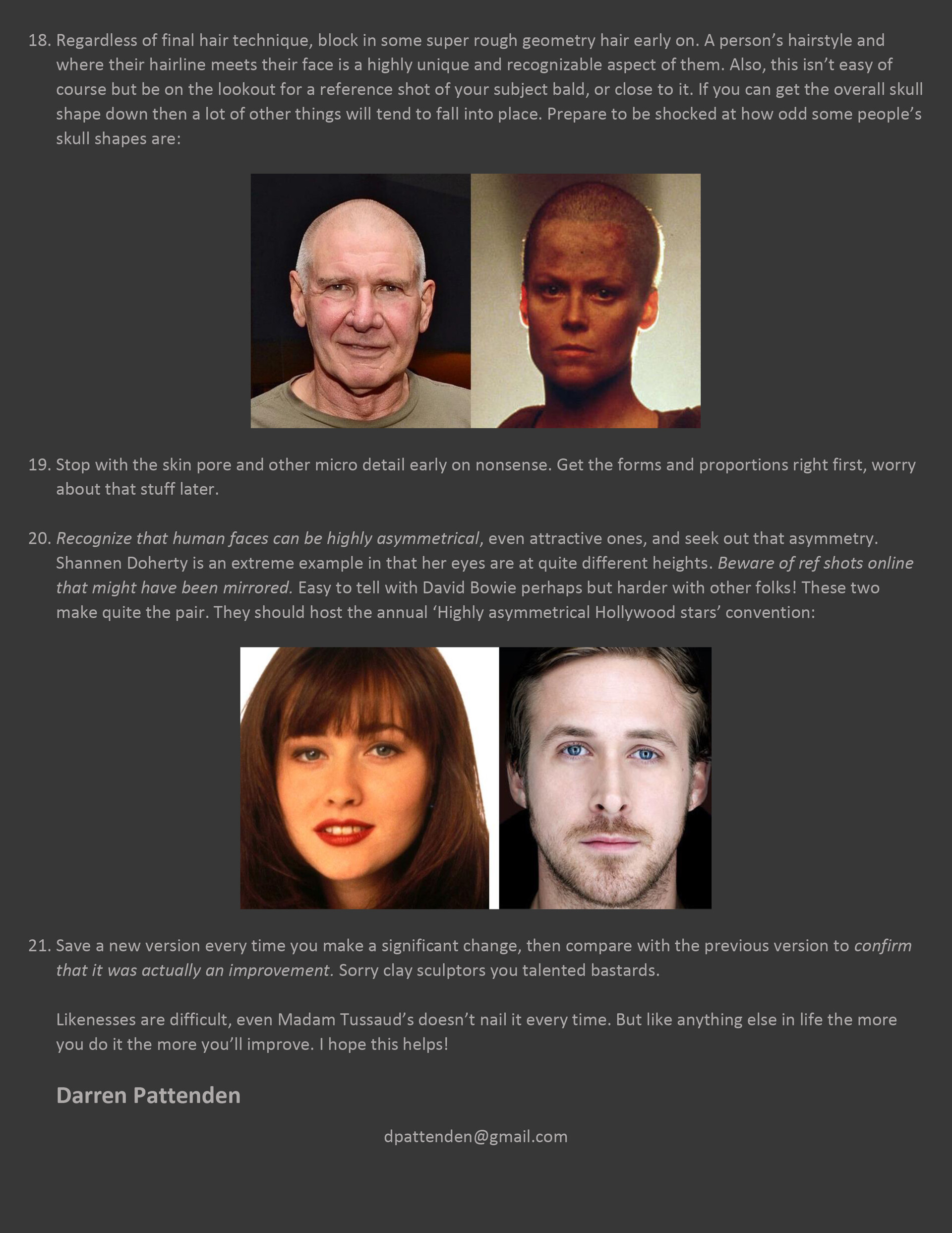 Darren Pattenden - 21 tips on capturing a human likeness