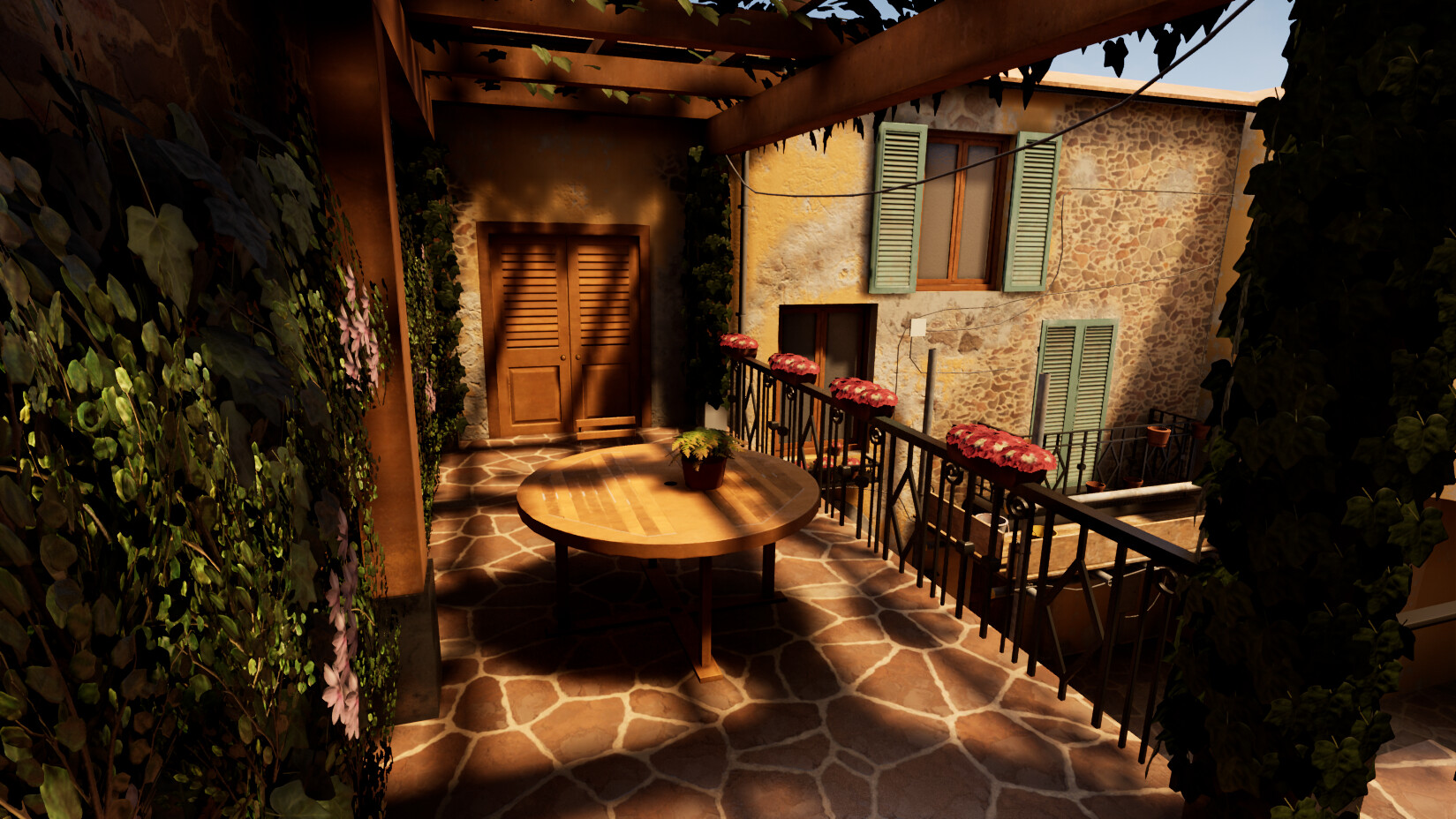 Nicolas Rocque - Italian courtyard