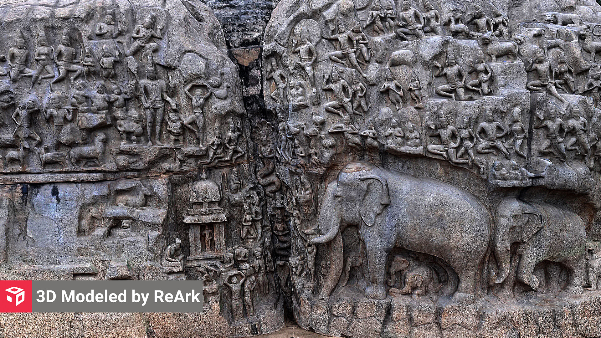 ArtStation - 3D Model of "Decent of Ganga"