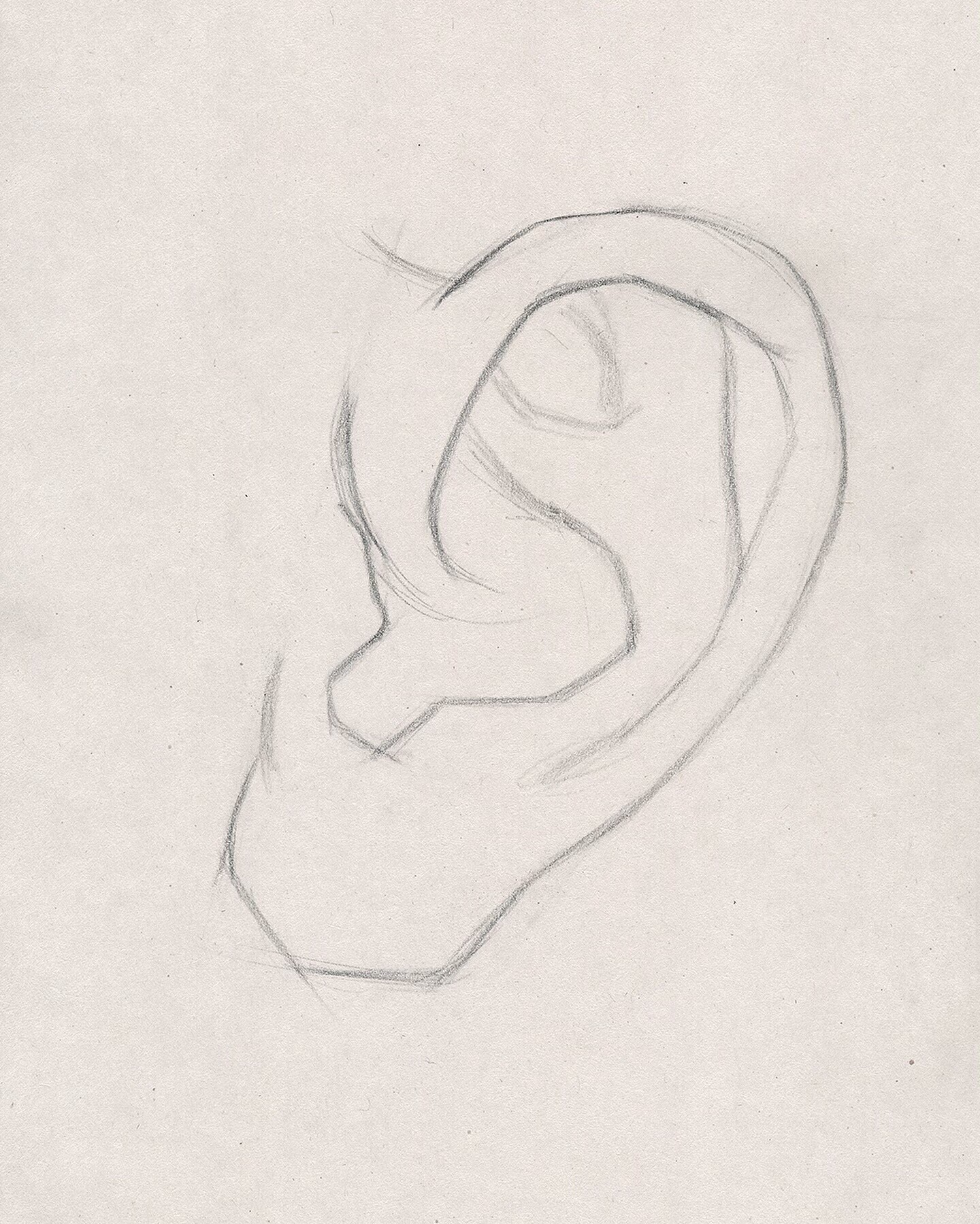 how to draw ear proko