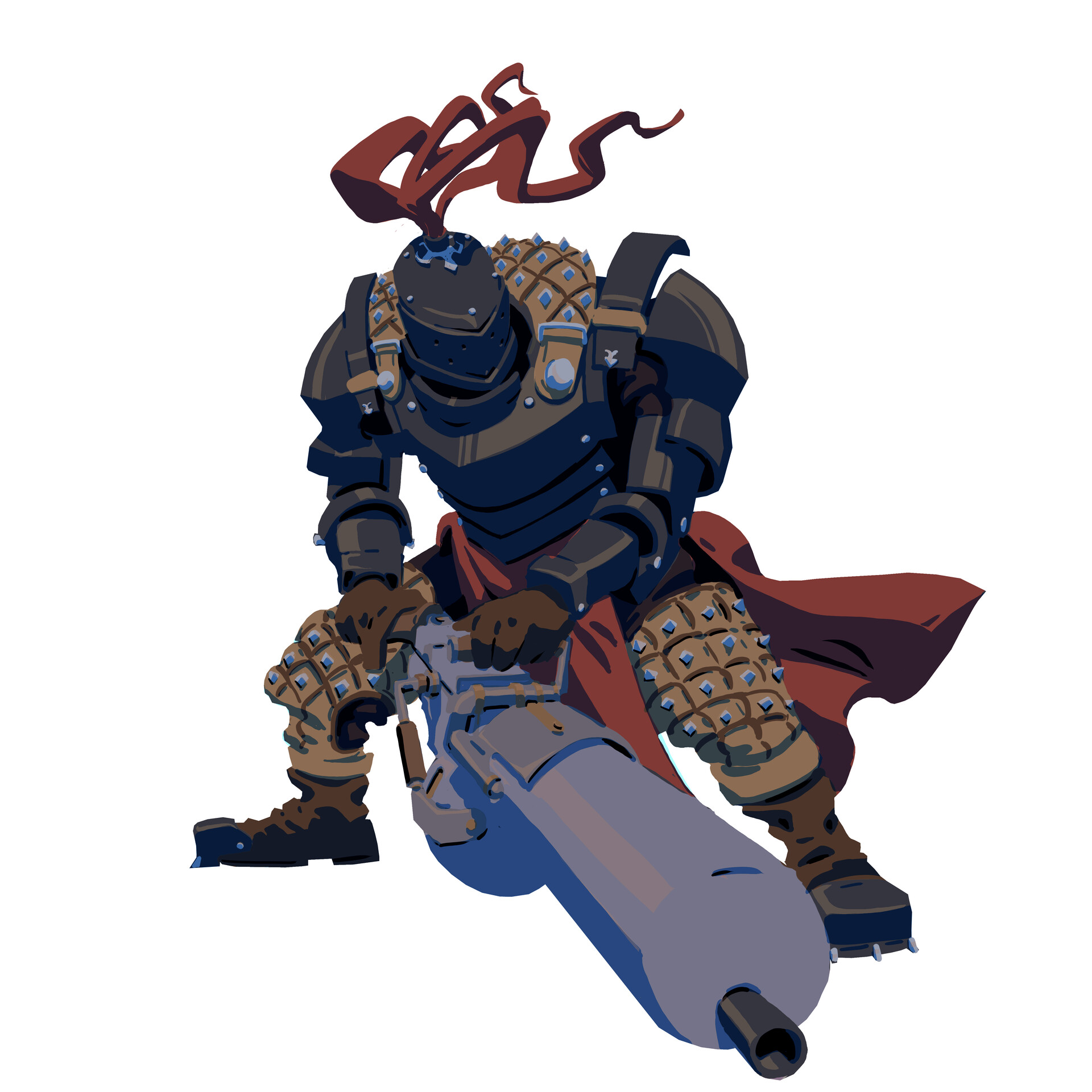 ArtStation - Heavy machine gun Knight - Riftbranded