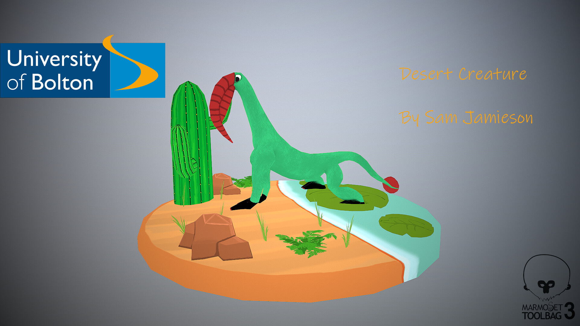 ArtStation - Desert Creature w/ Environment Diorama