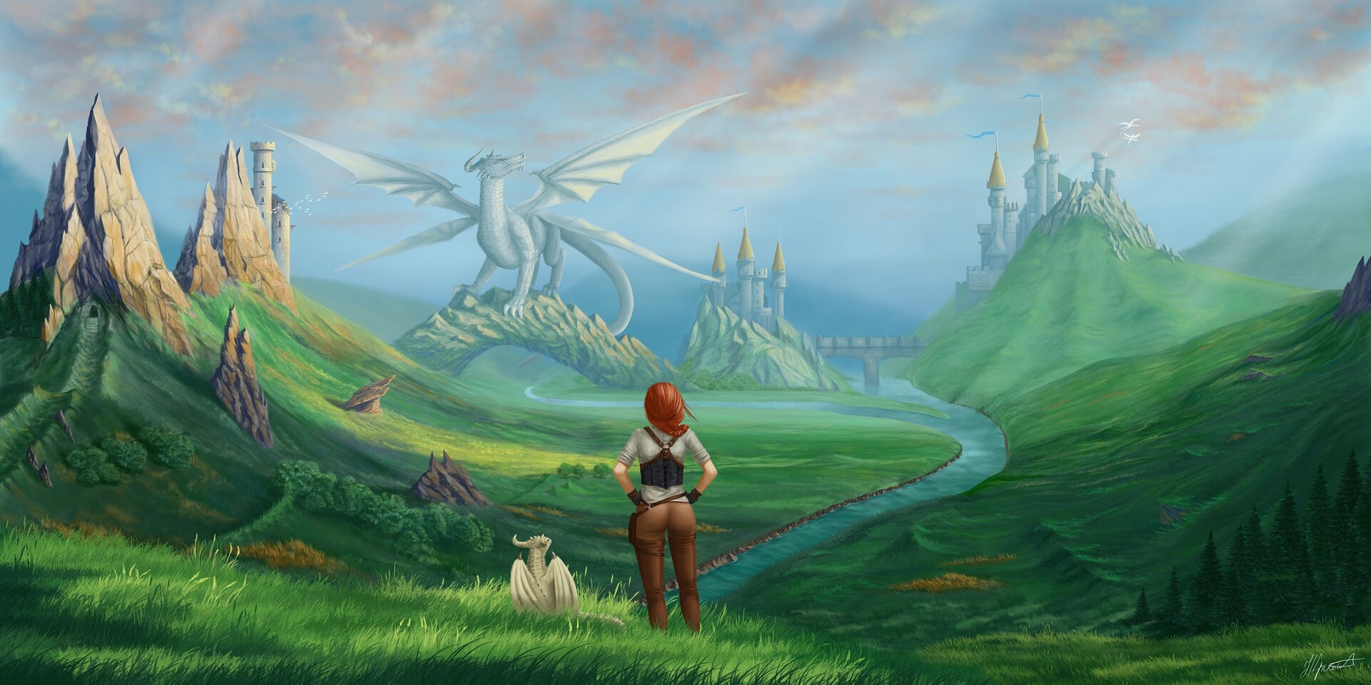 ArtStation - Four winged dragon