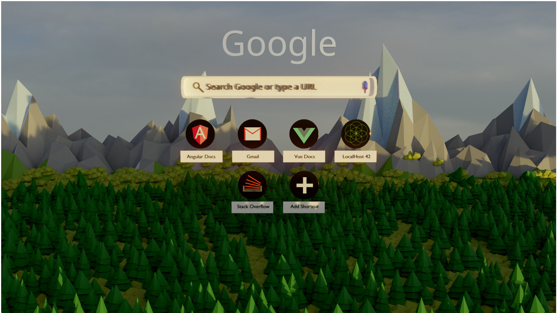 ArtStation - Google start screen in low poly