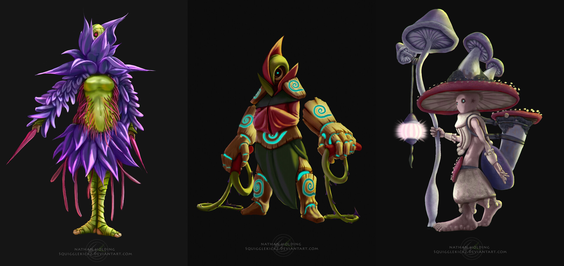 ArtStation - The Forest Four Characters before completion