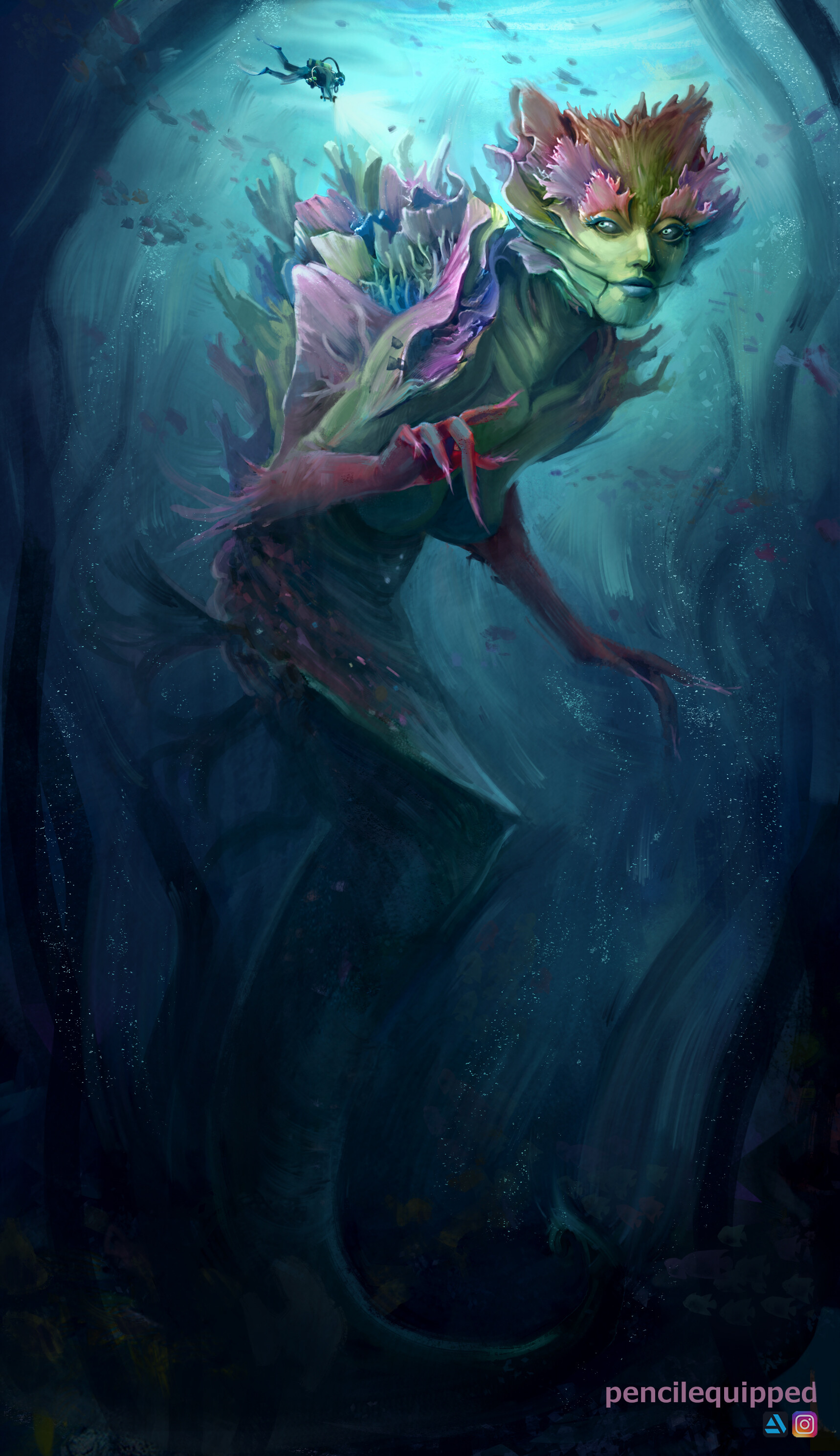 ArtStation - Coral Goddess /Mermay