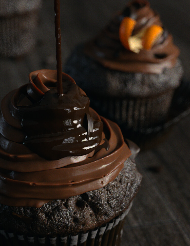 Veda Prashanth - Orange Chocolate Cupcake