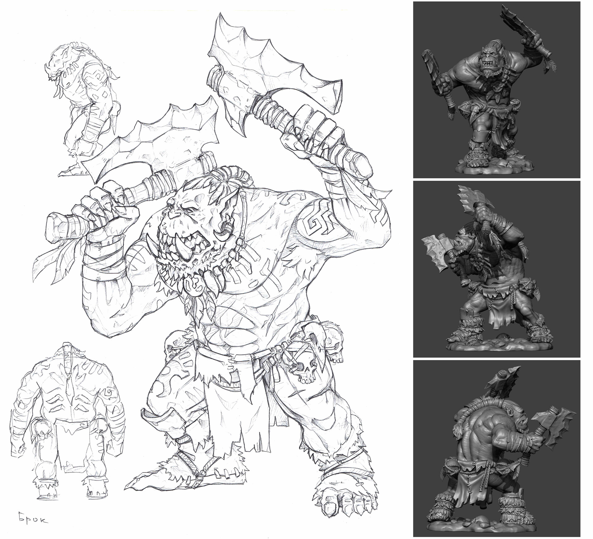 ArtStation - Orcs for First Legion Fantasy from 1th set #1