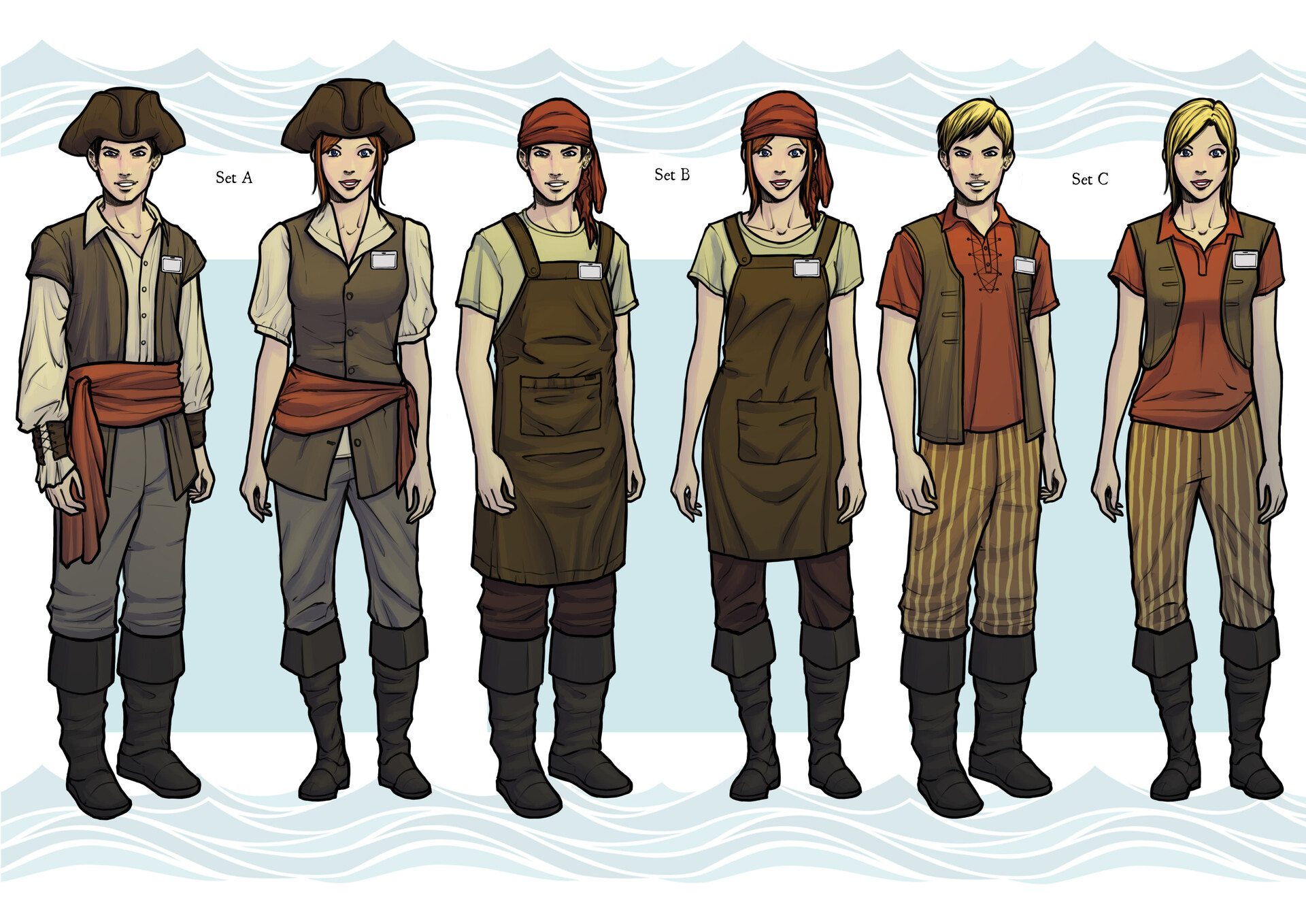 ArtStation - Pirate Bumper Cars: Staff Uniforms