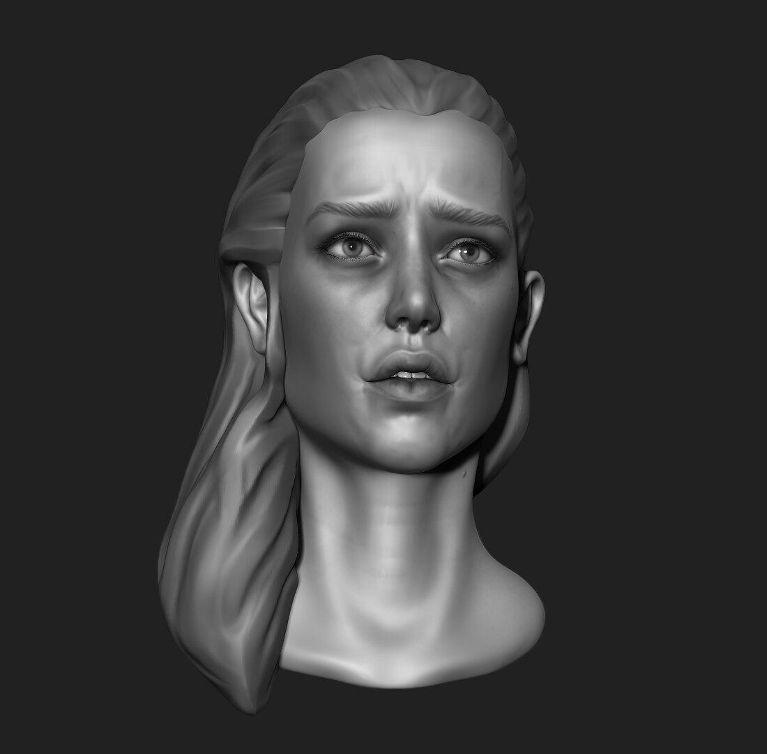 ArtStation - Sad face of the girl