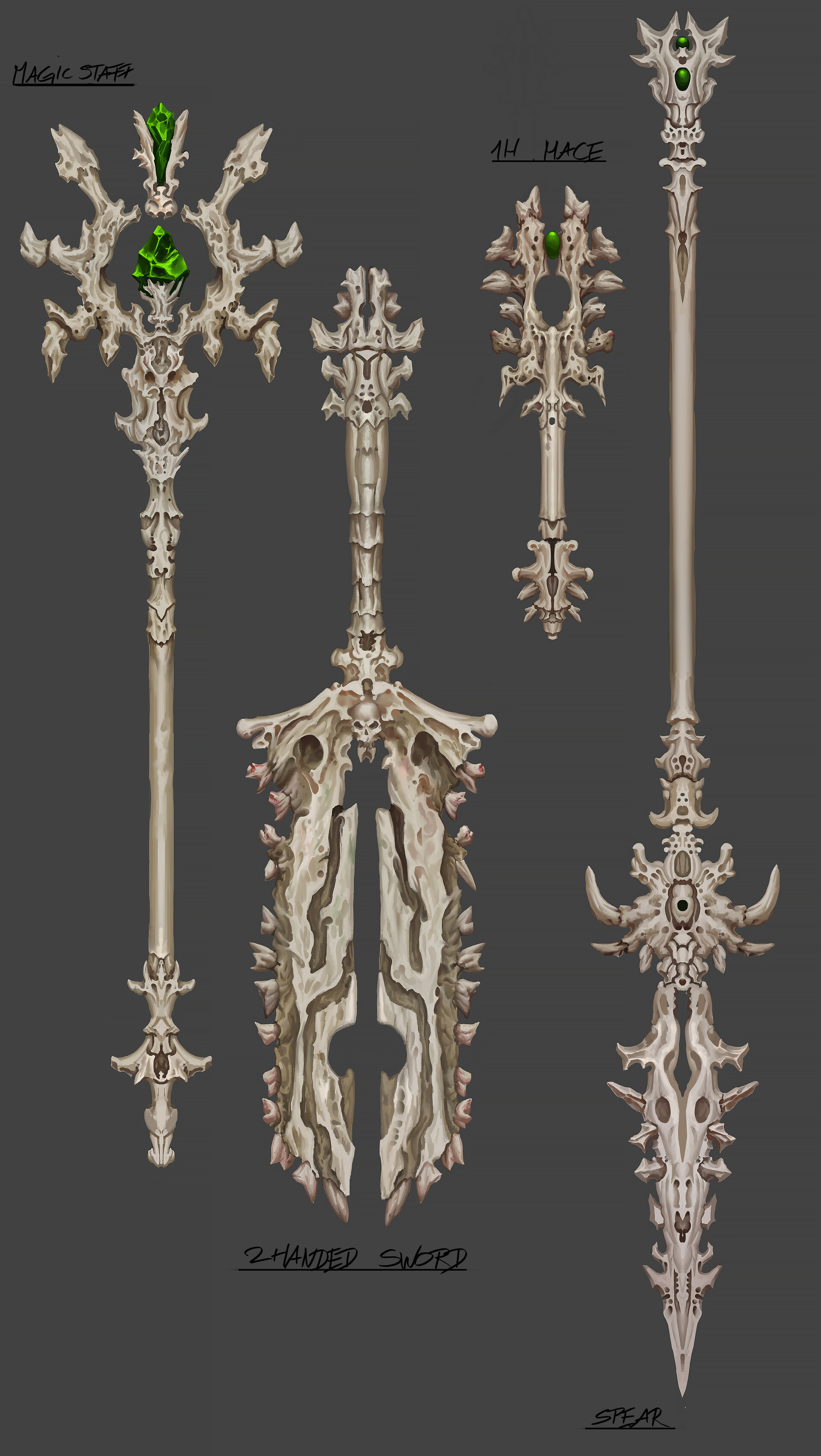 ArtStation - Bone Weapons