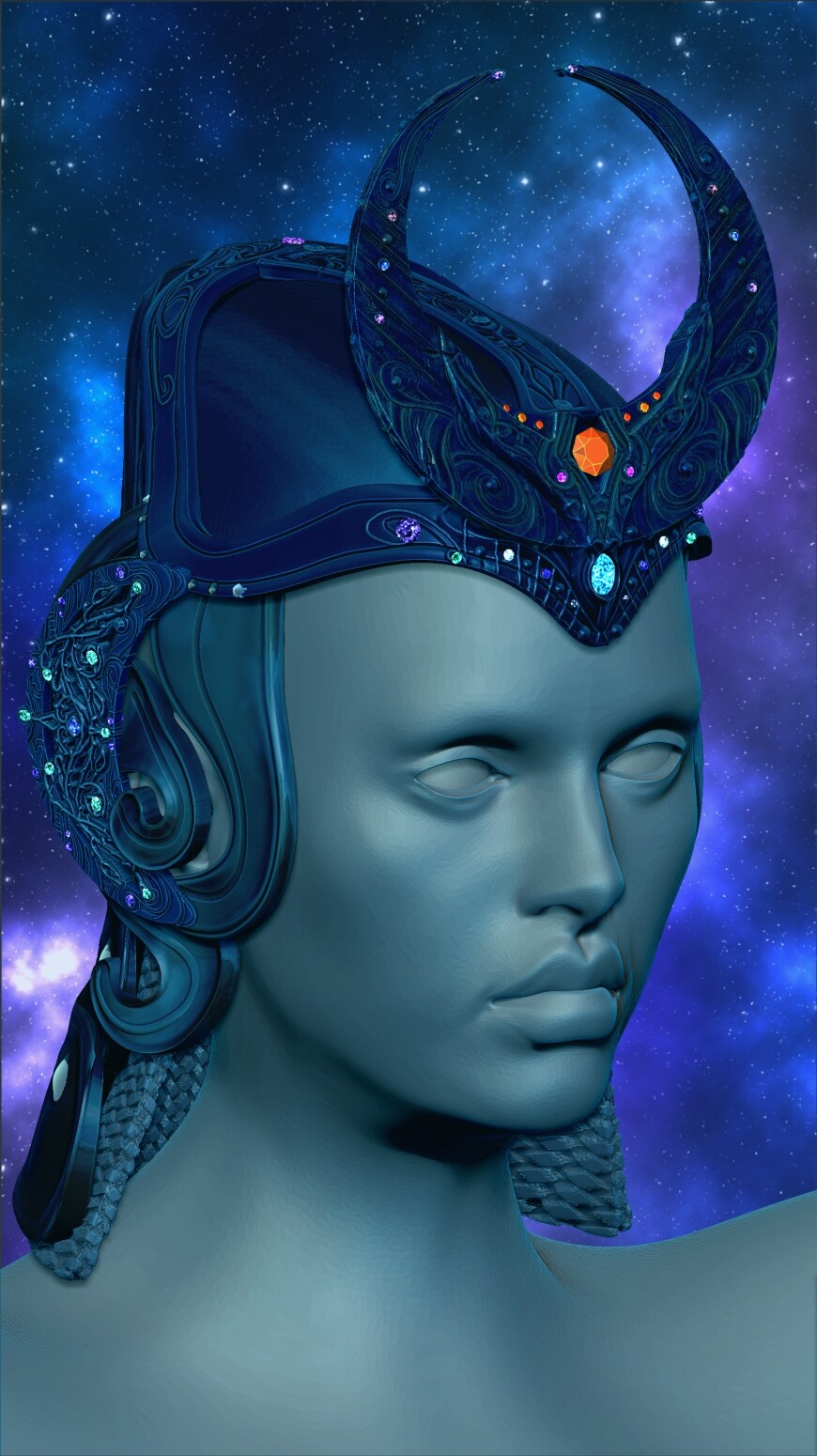 ArtStation - BlueMoon Goddess Wip/Tutorial