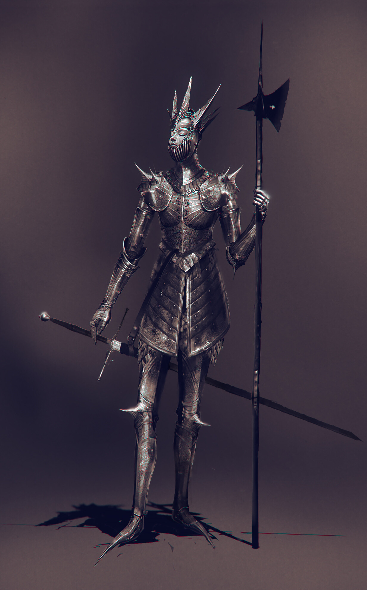 Concepting practice by Alex Vasin : r/armoredwomen