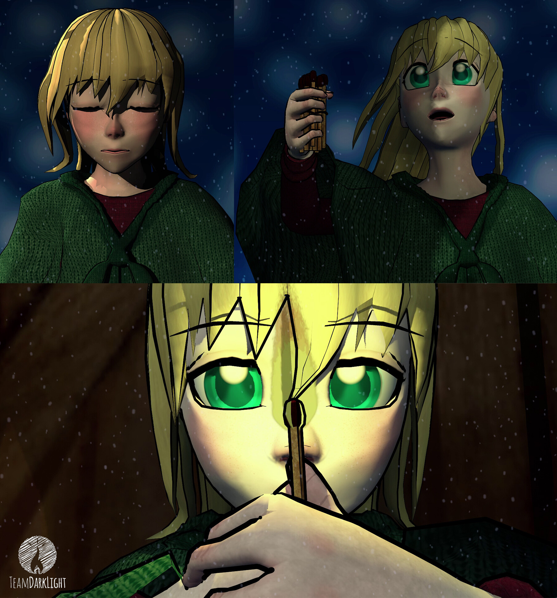 ArtStation - The Little Match Girl (Anime-Style 3D Interpetation)