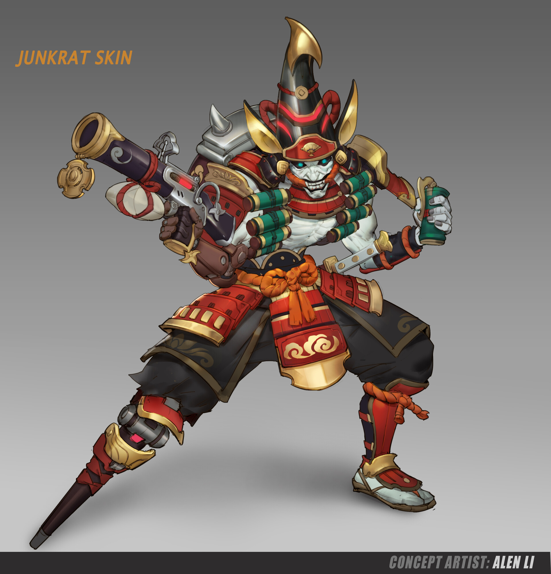 ArtStation - junkrat skin sketch