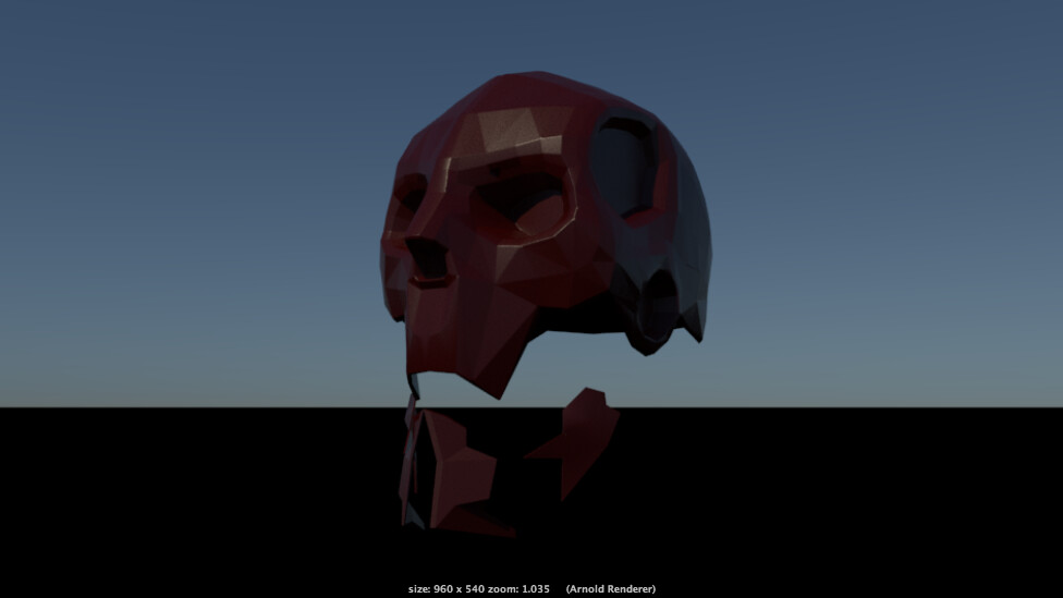 ArtStation - Red Skull Robot - School Project