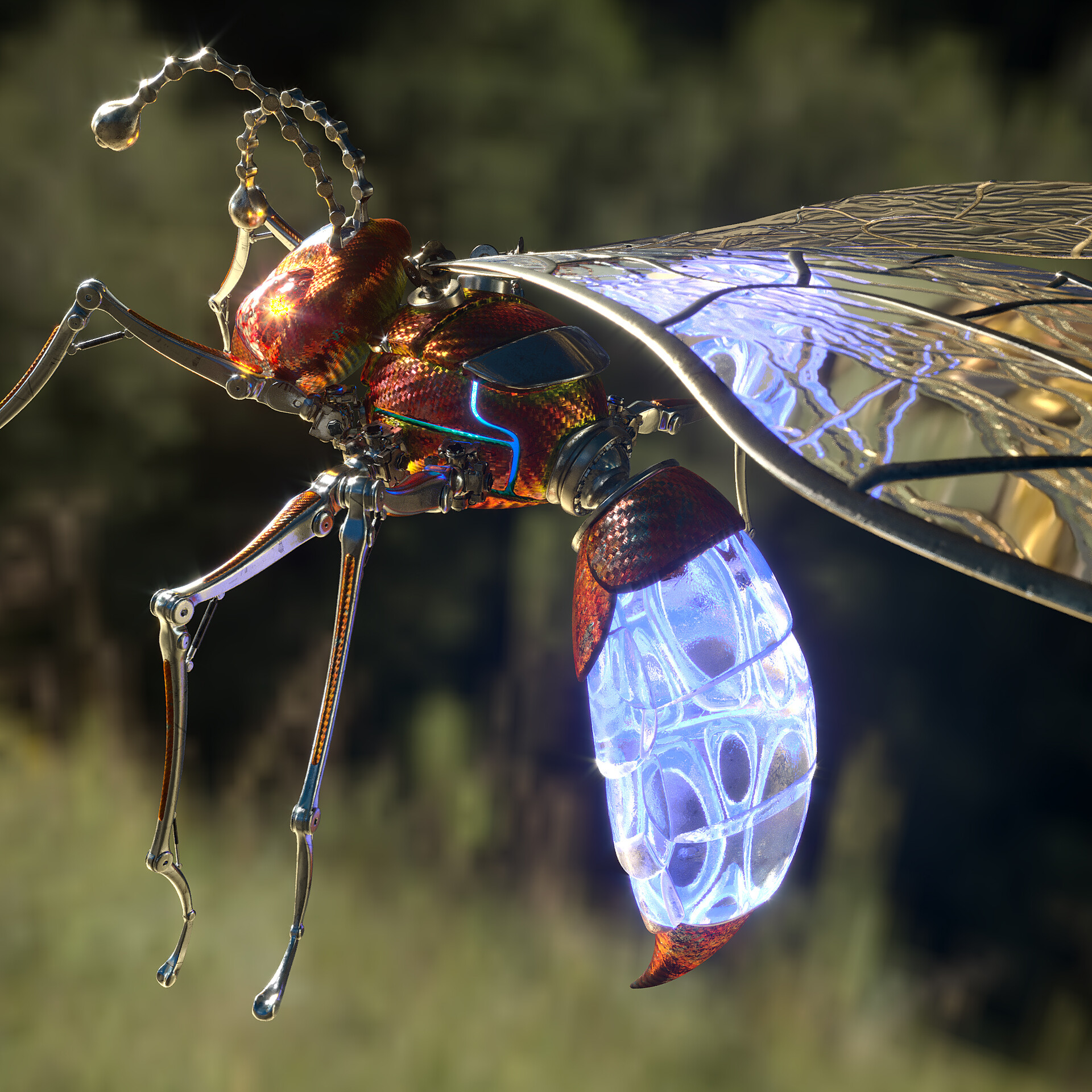 ArtStation - Mech (mechanical) Wasp scenes.