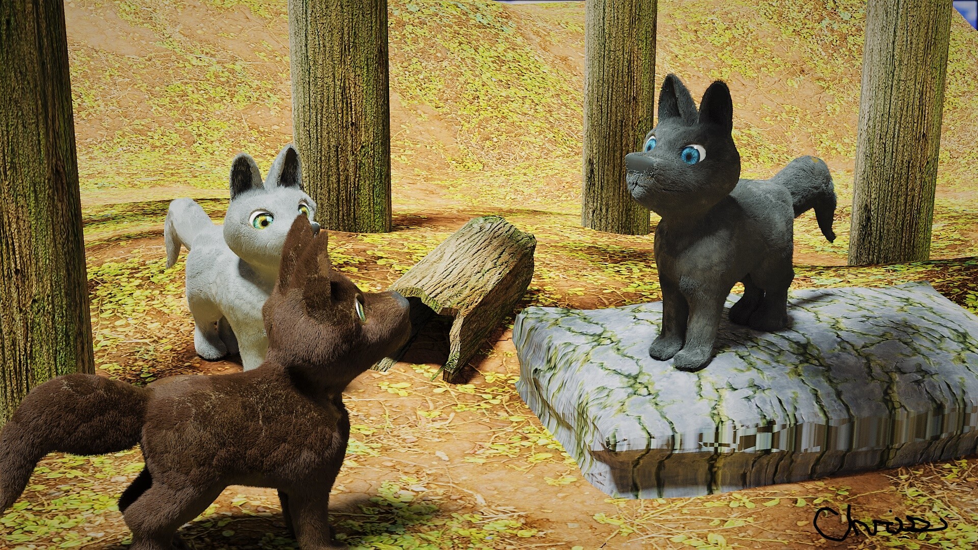 ArtStation - wolf pack!