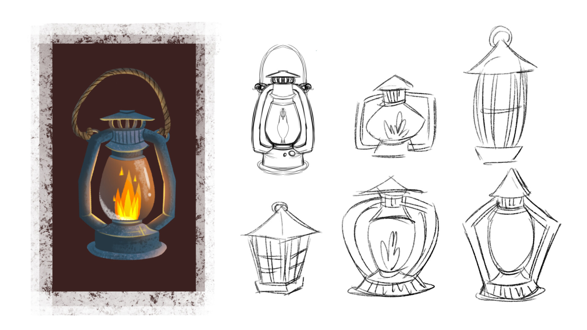 ArtStation - Oil Lamp & thumbnails