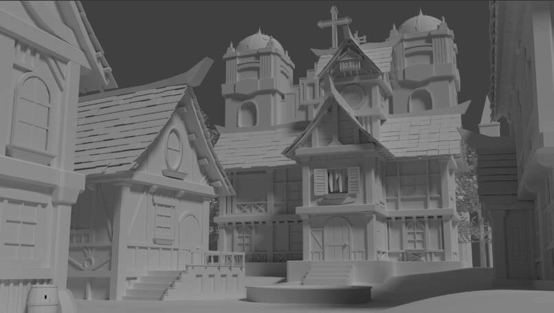 ArtStation - Medieval Town - Blender v2.79