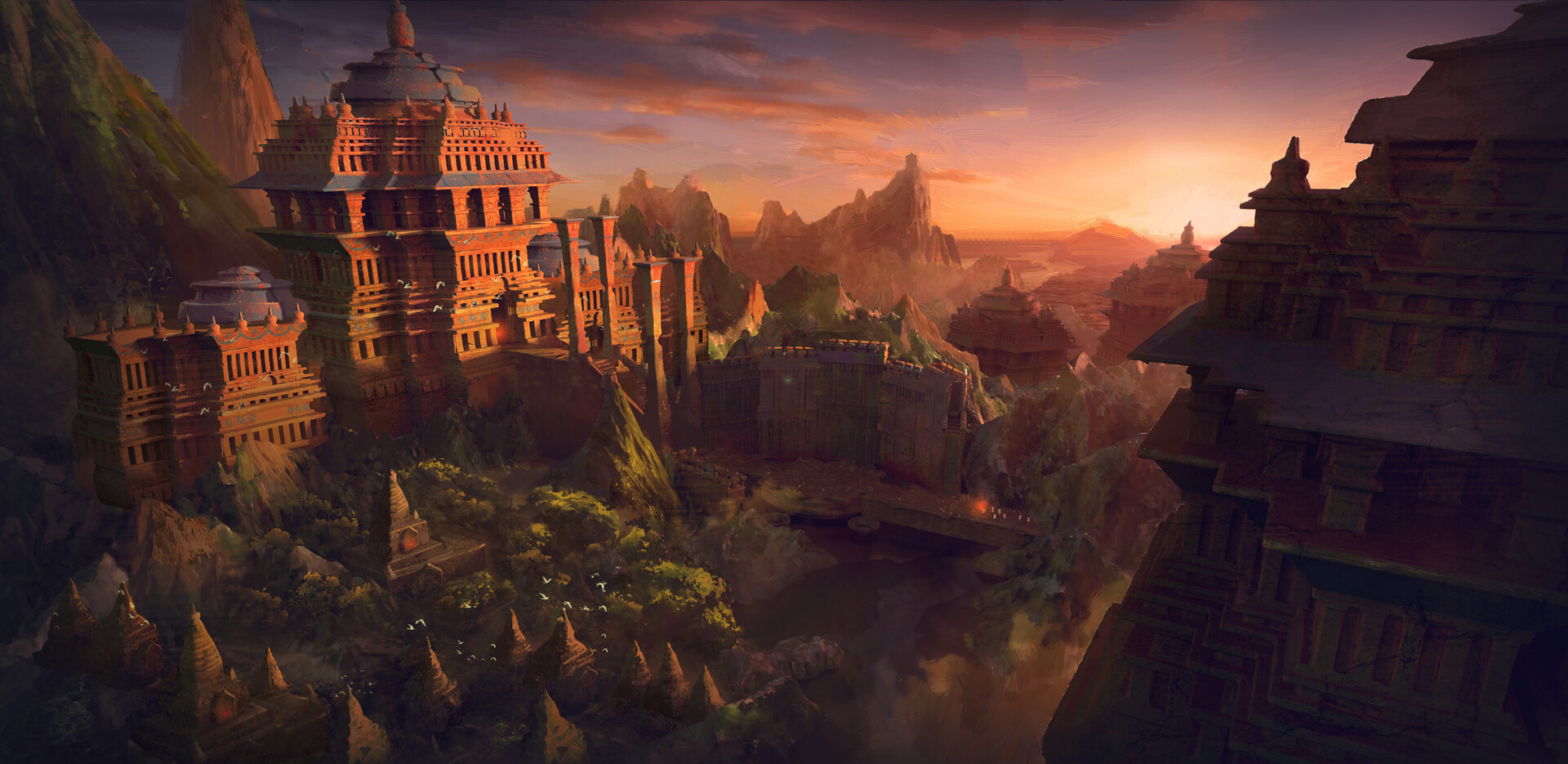 ArtStation - Temple in the mountains