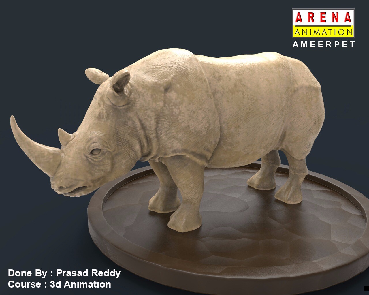 ArtStation - rhino animals 3d modeling