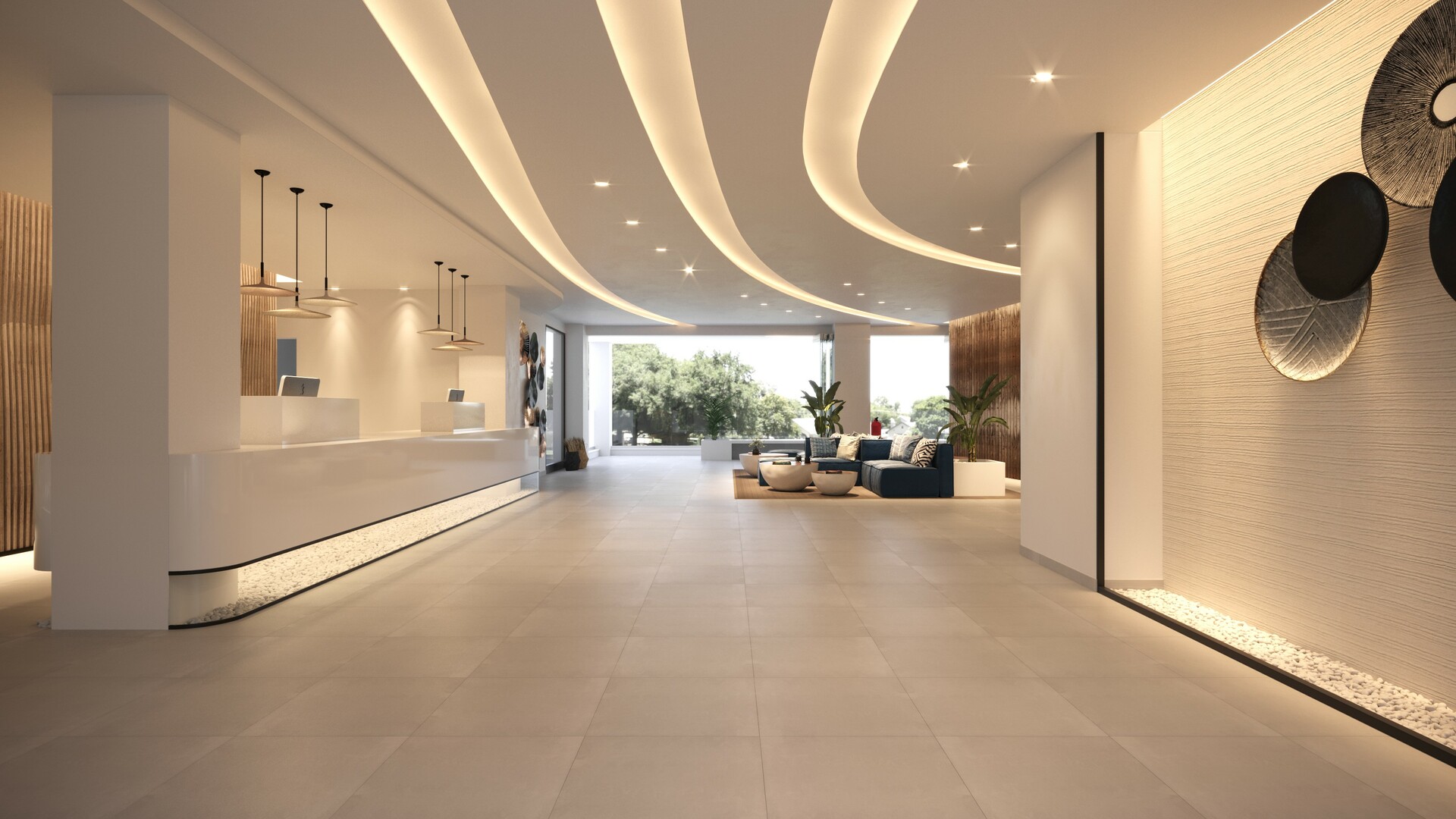 Marinos Cali - Hotel Lobby Architectural Visualization in Rhodes Greece