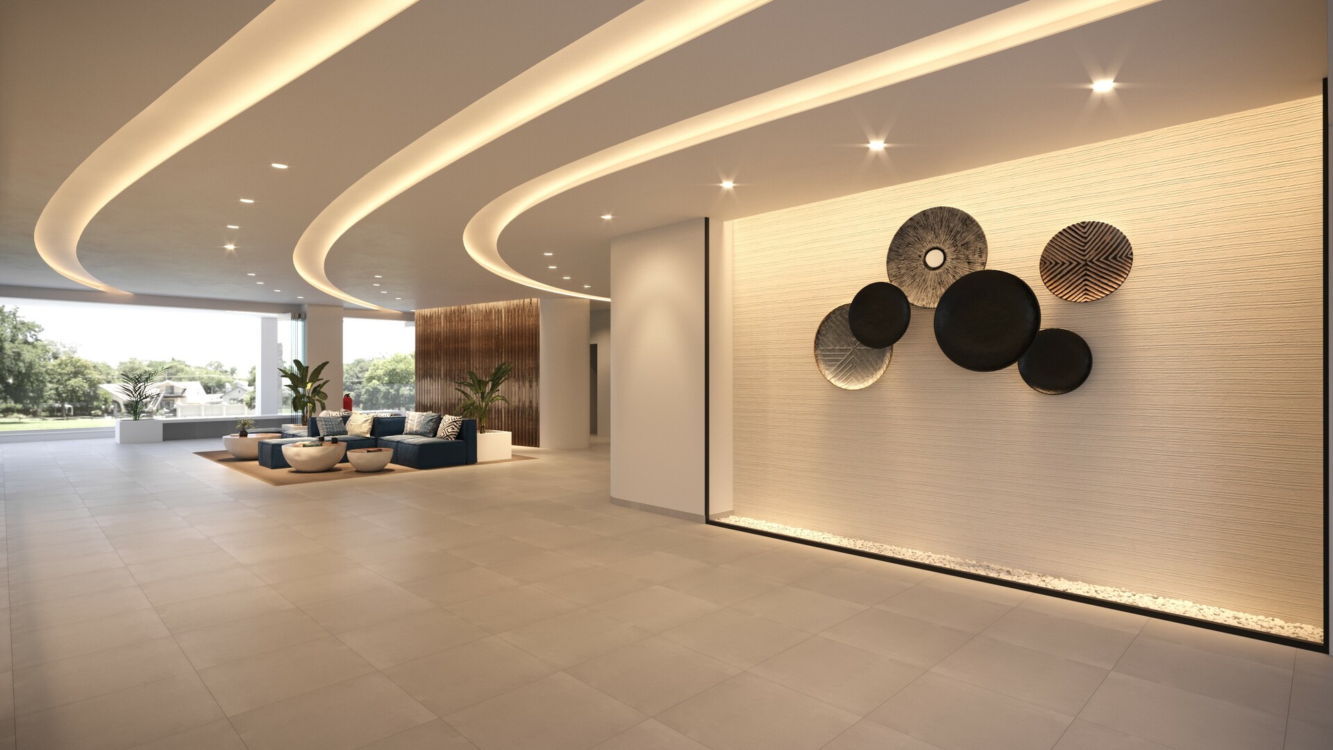 Marinos Cali - Hotel Lobby Architectural Visualization in Rhodes Greece