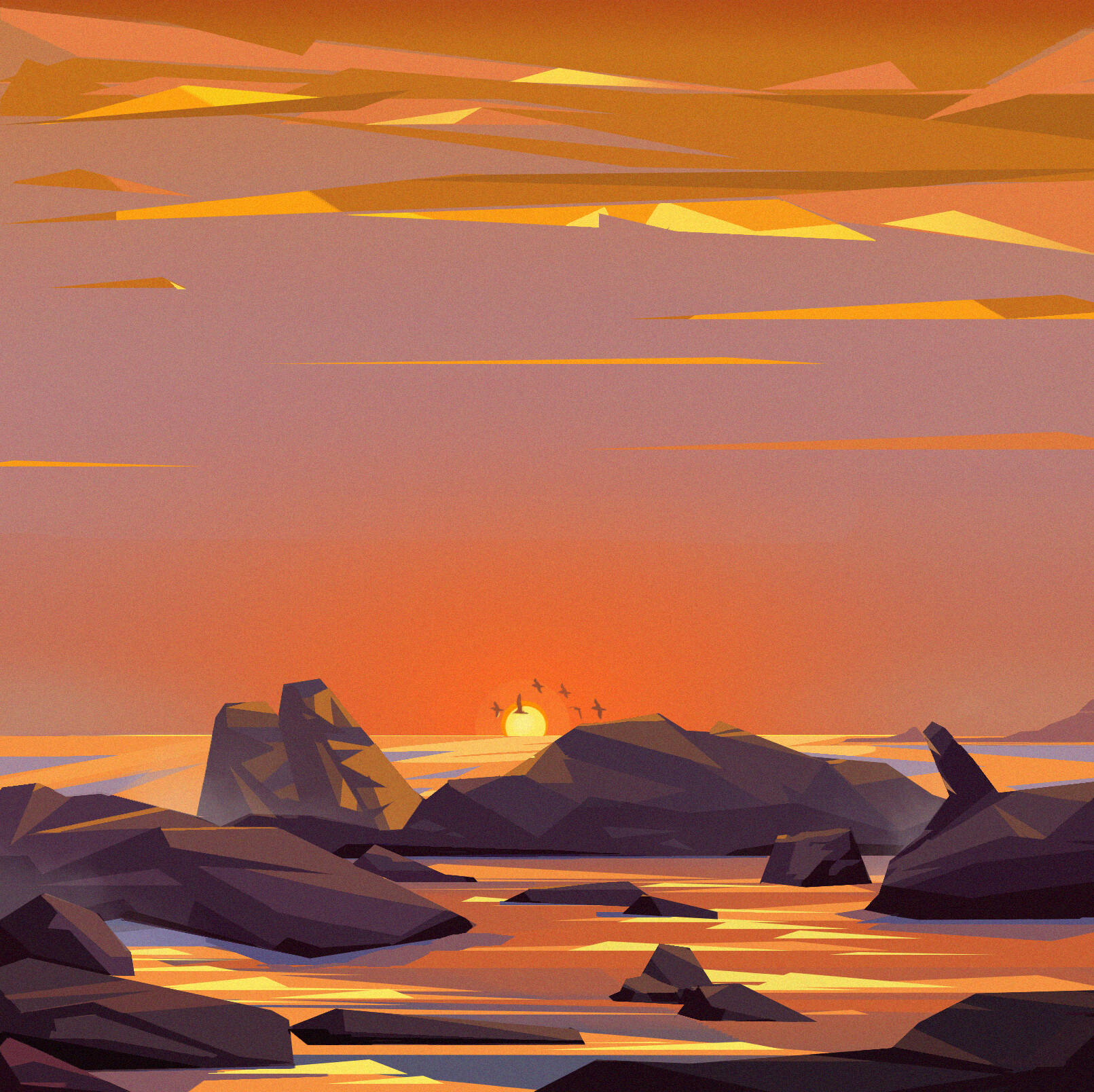 ArtStation - Sunset glow 8