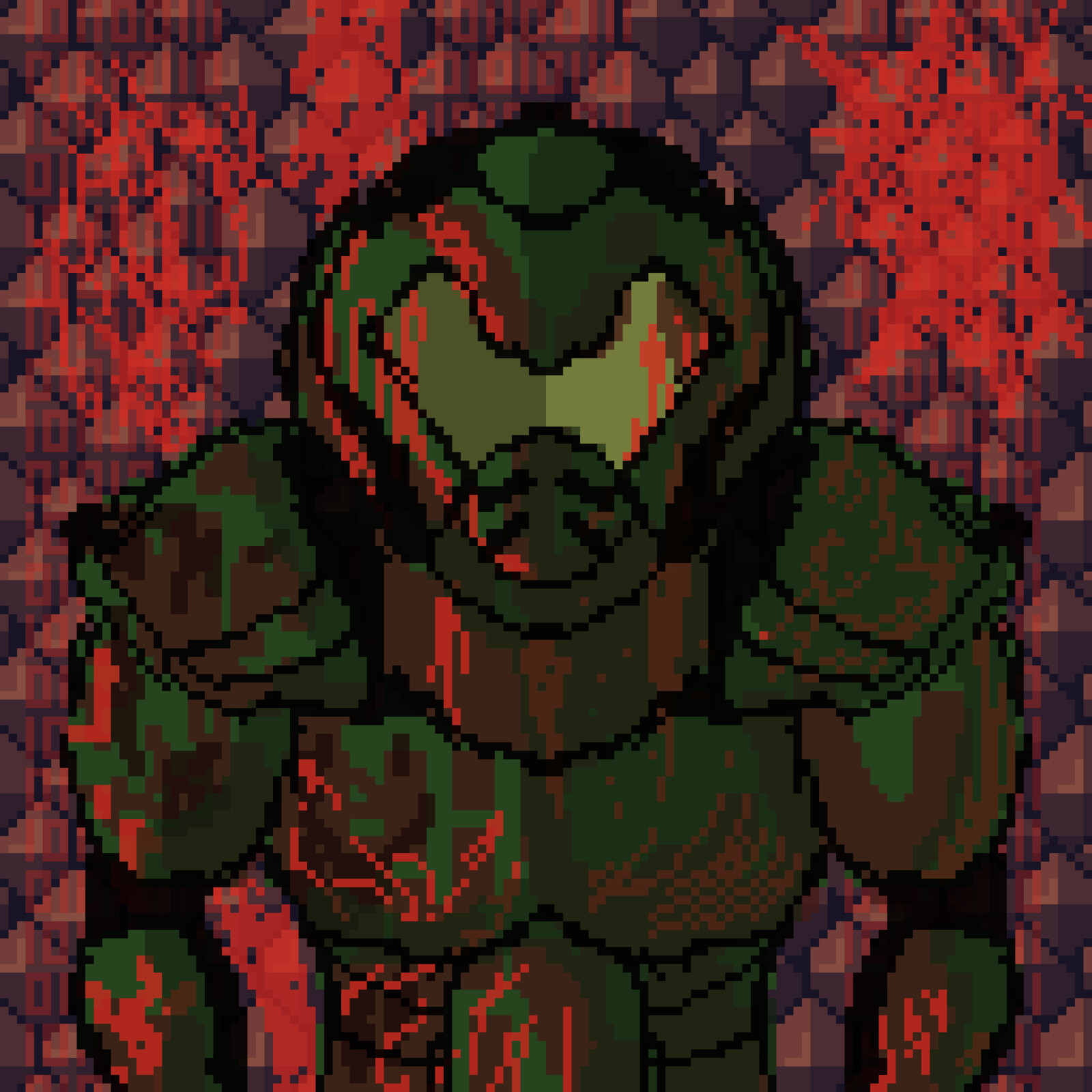 Archie Johnson - Doomguy pixel art