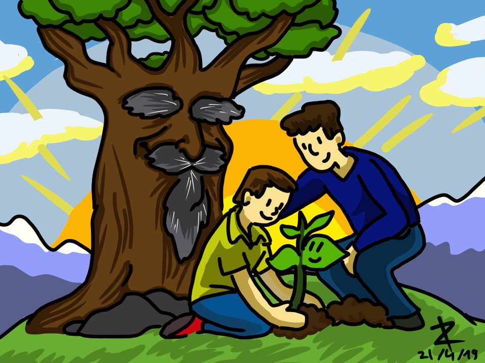 ArtStation - Tree Planting Campain Promotional Art